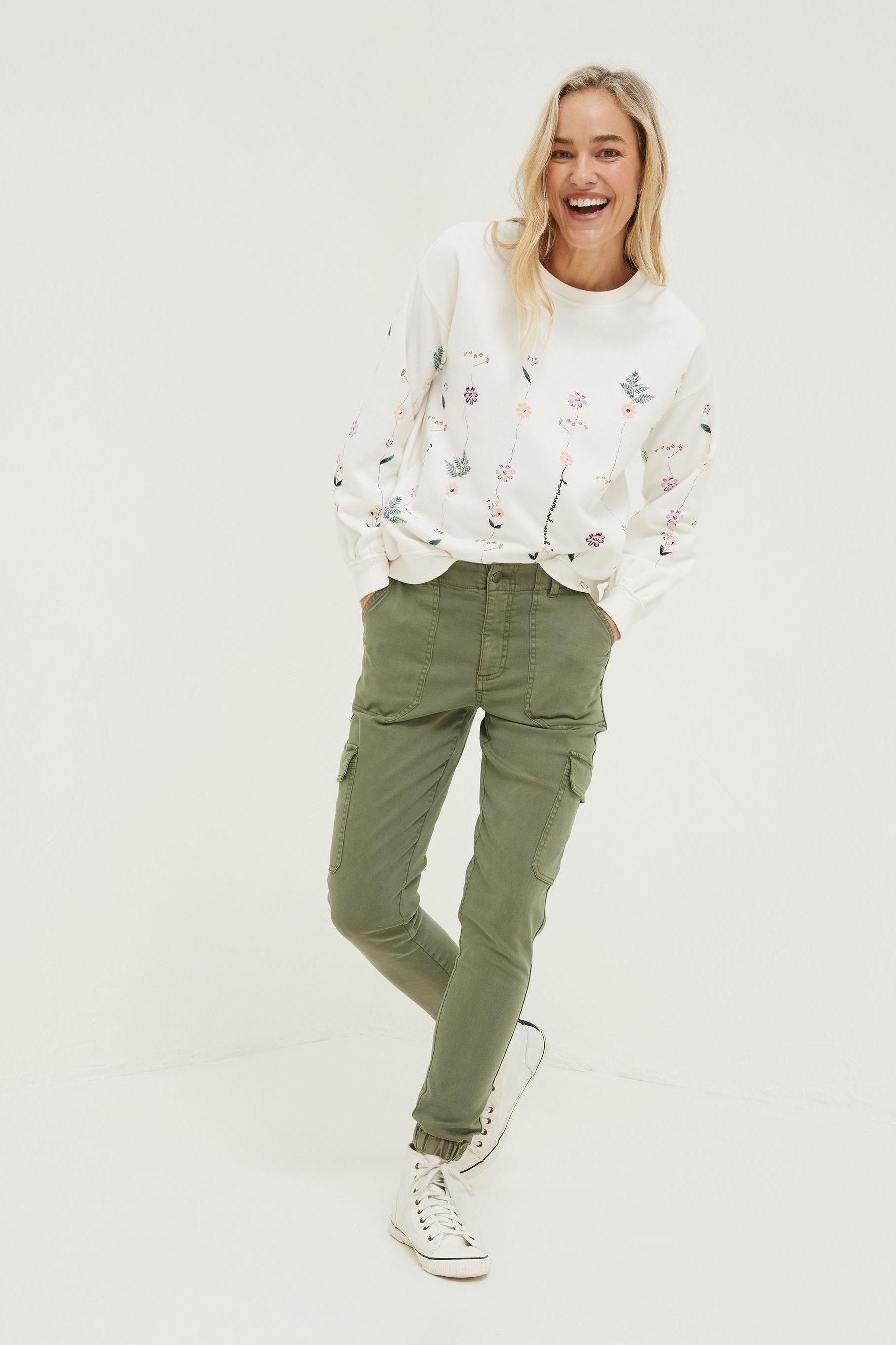 Buy FatFace Hythe Green Cargo Trousers from the Next UK online shop