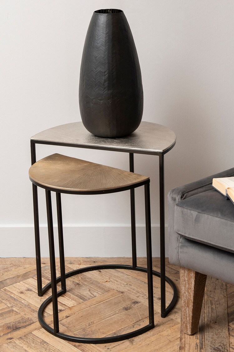 Buy Libra Interiors Silver Set of 2 Starburst Side Tables from the Next ...