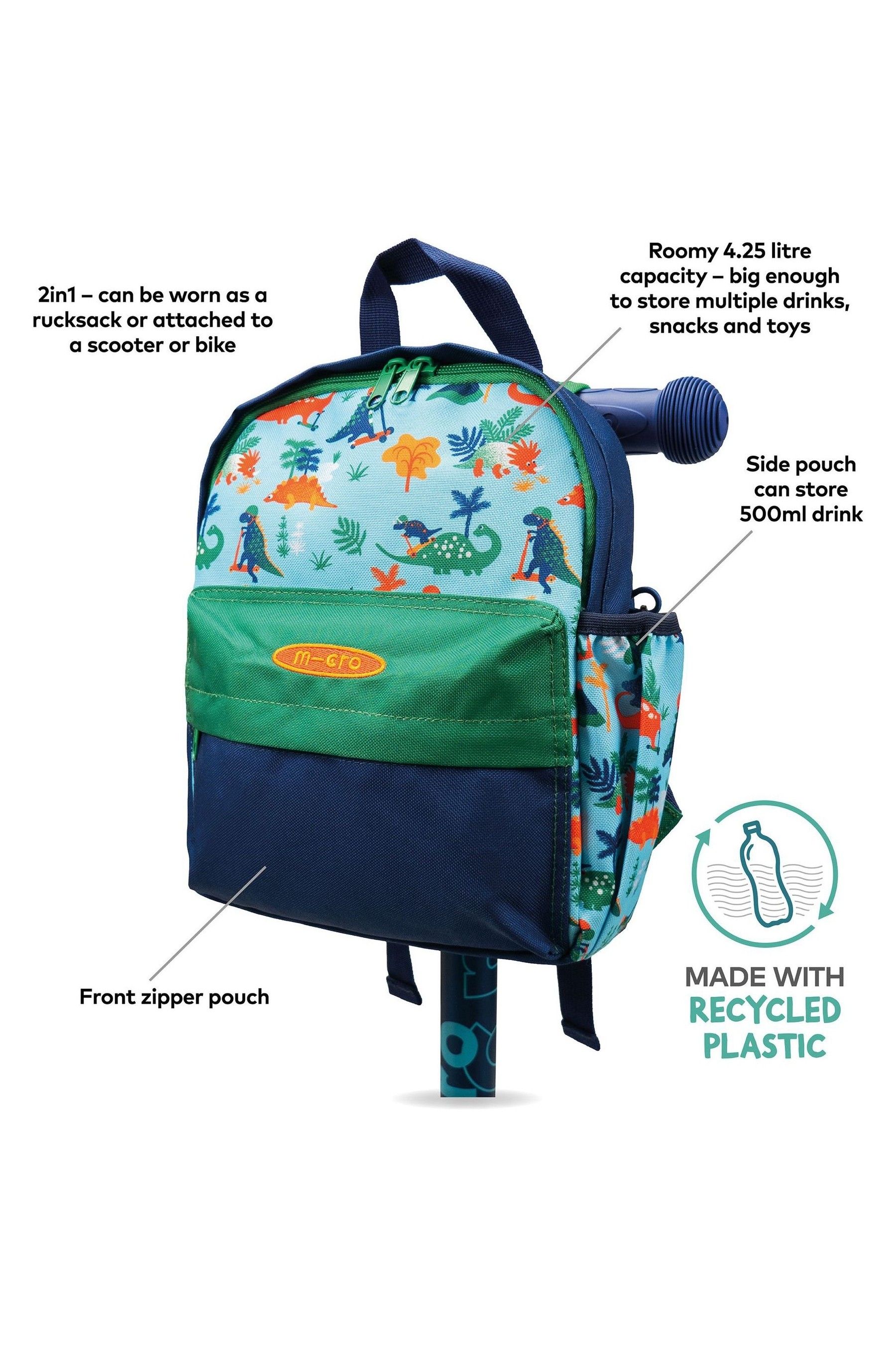 Buy Micro Scooters Multi Dino Backpack from the Next UK online shop