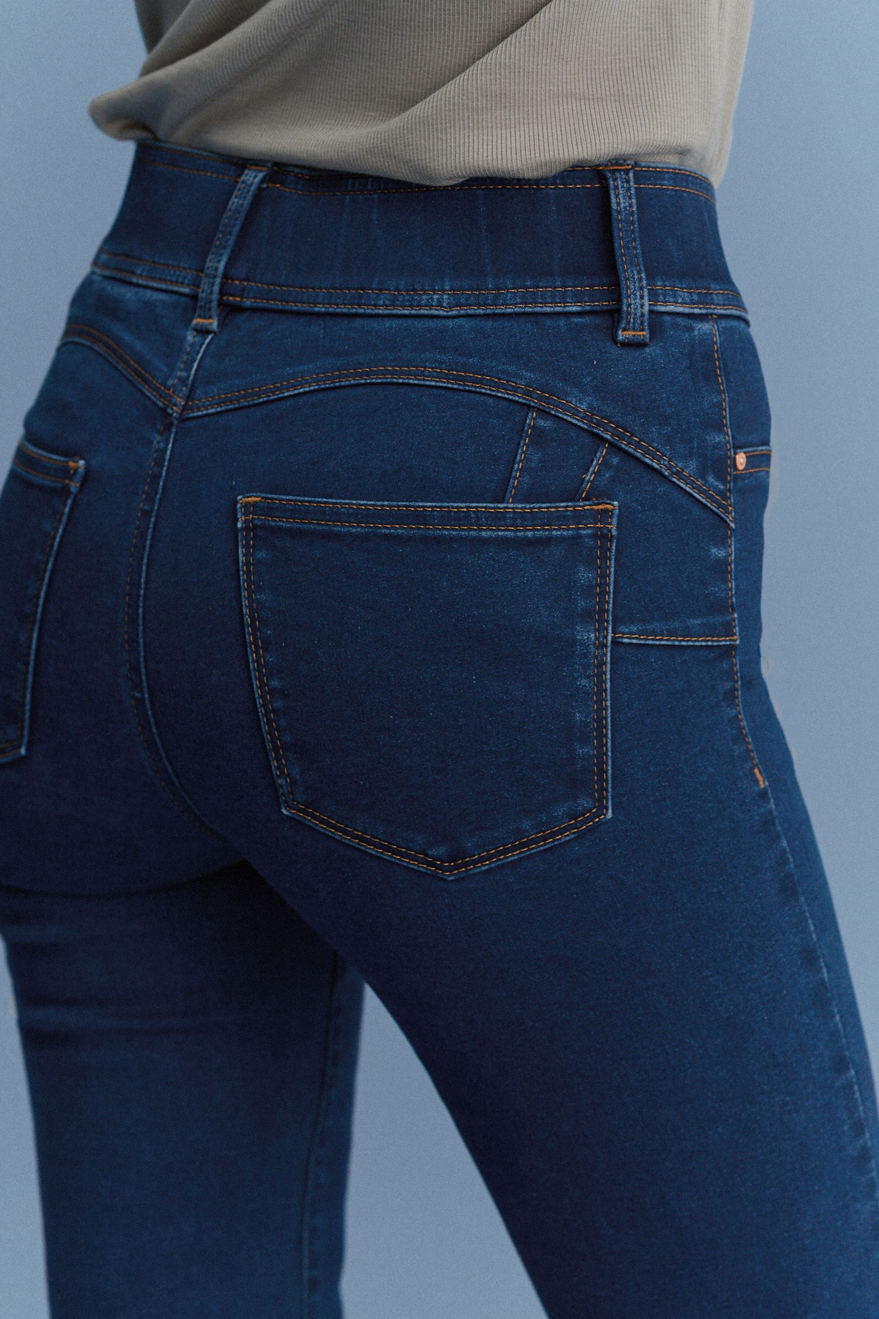 Buy Rinse Blue Super Stretch Soft Sculpt Pull-On Slim Denim Leggings from the Next UK online shop