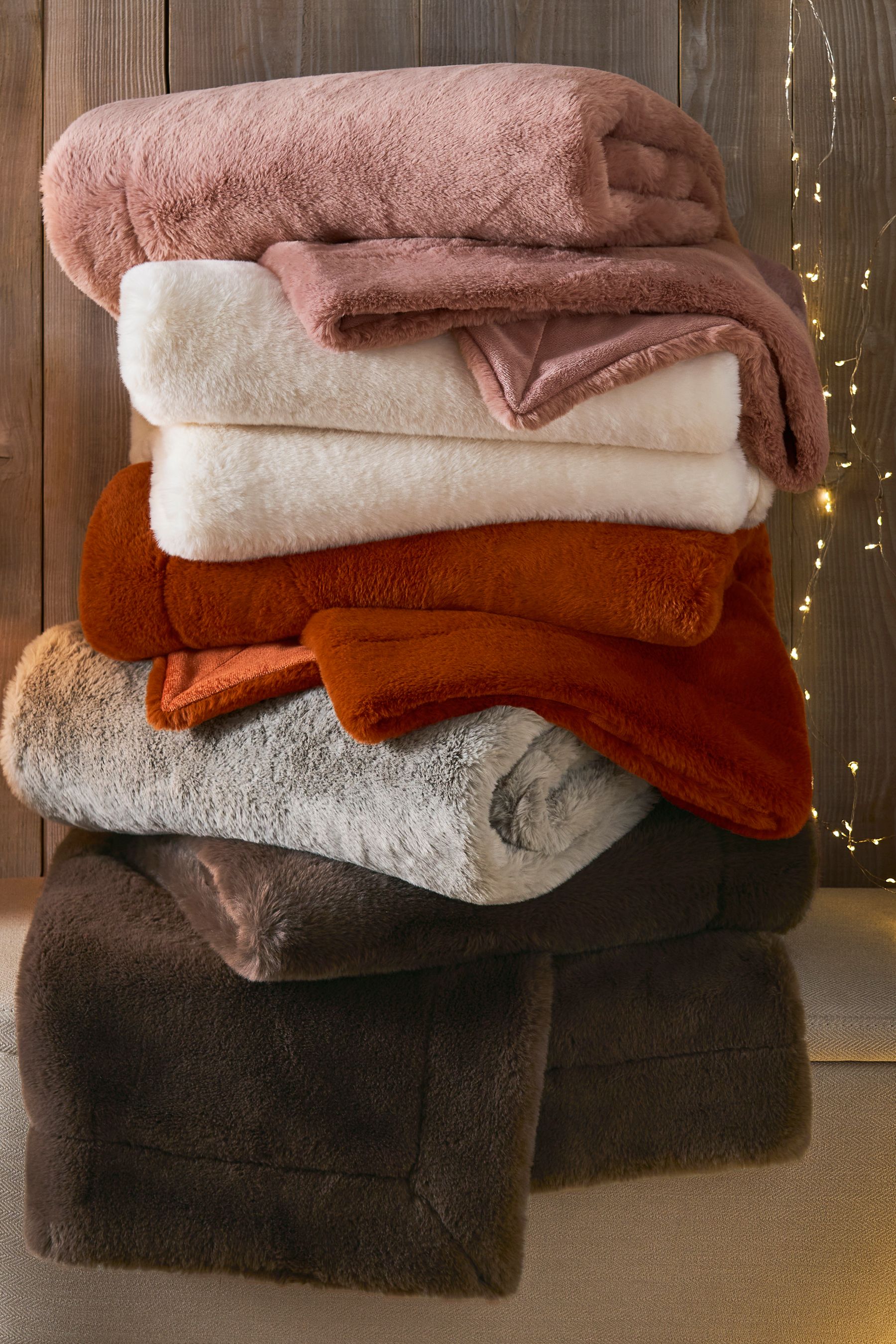 Buy Ivory Soft To Touch Plush Faux Fur Throw from the Next UK online shop