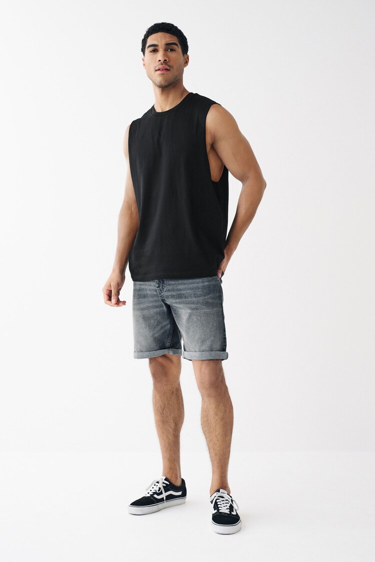 Buy Black Tank Top 100% Cotton Vest from the Next UK online shop