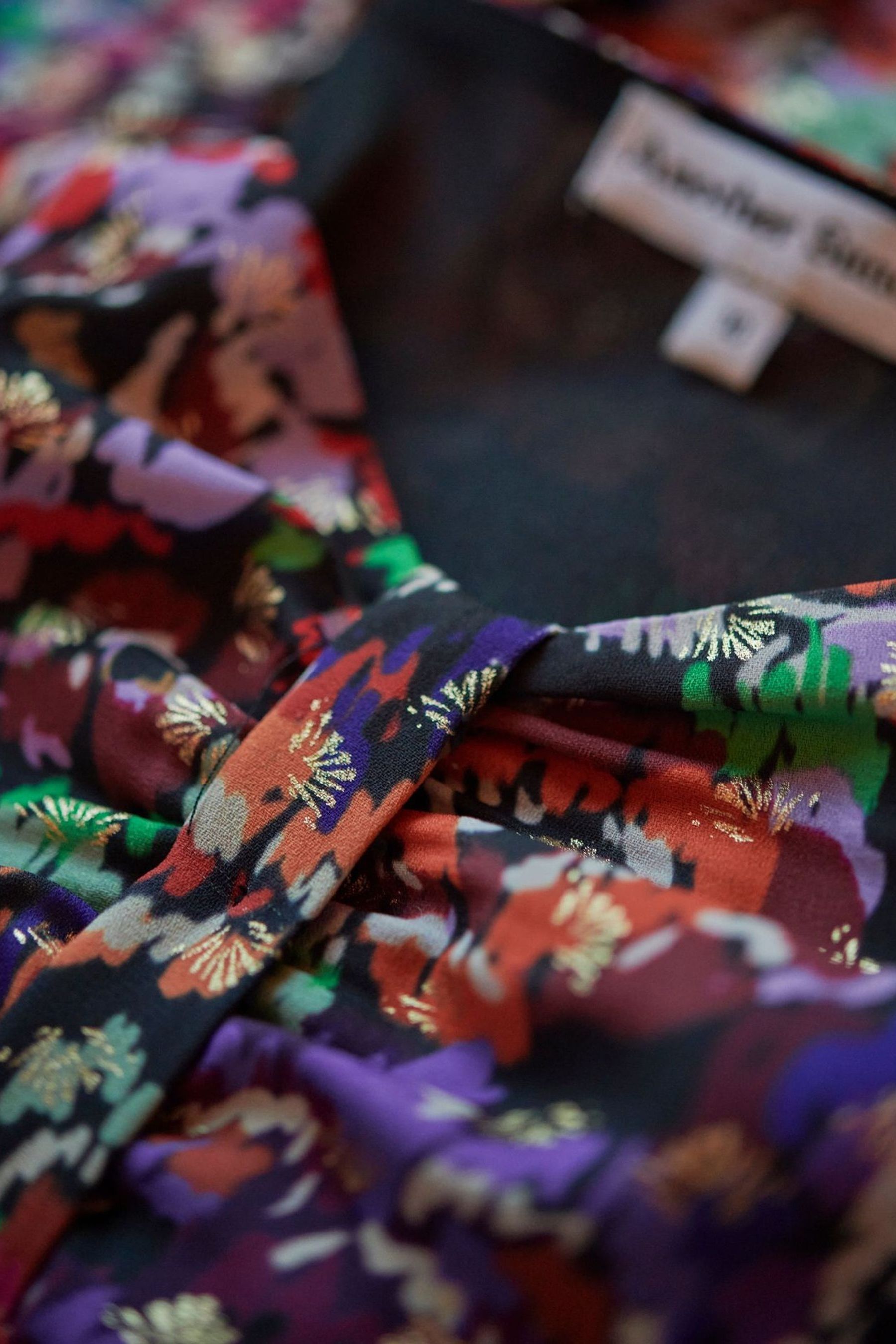 Buy Another Sunday Milkmaid Midi Dress In A Floral Pink Print from the ...