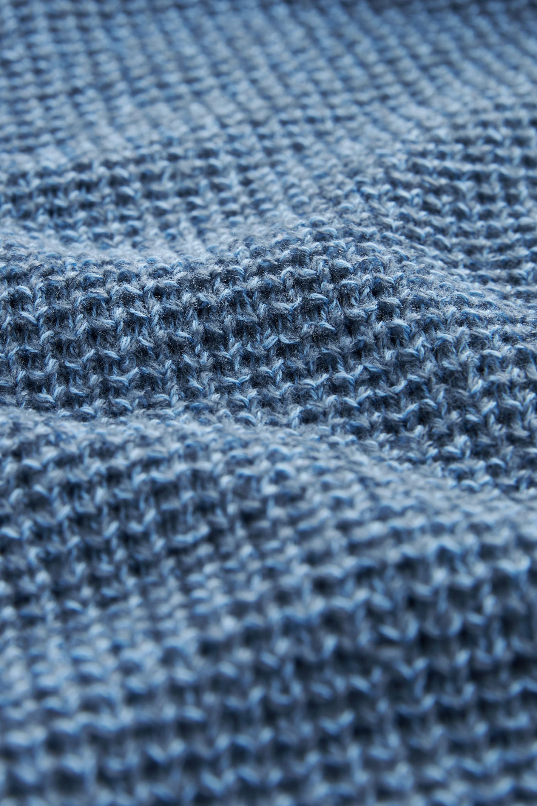 Buy Blue Regular Knitted Textured Jumper from the Next UK online shop