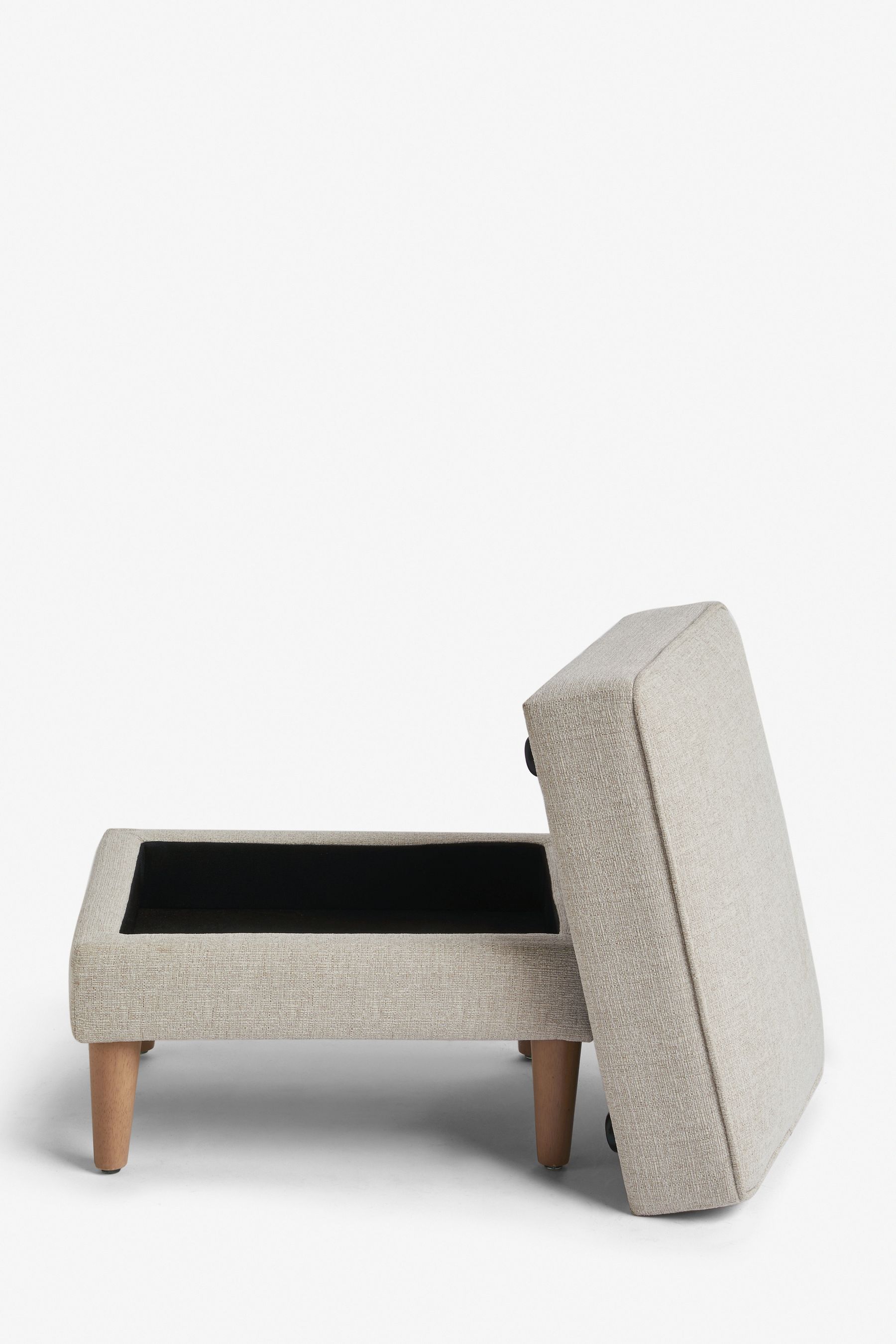 Buy Tweedy Plain Light Natural Sherlock Storage Footstool from the Next ...