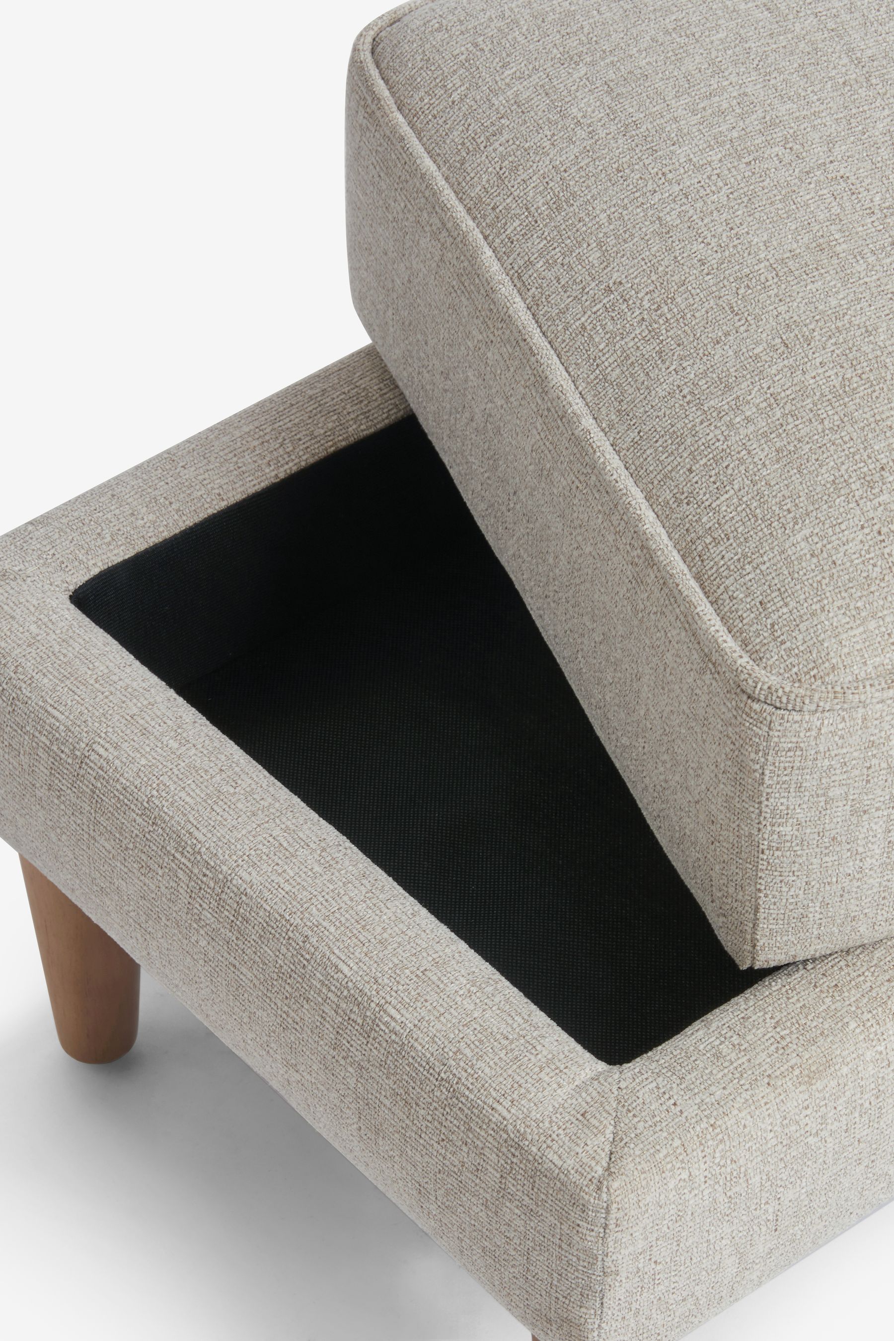 Buy Tweedy Plain Light Natural Sherlock Storage Footstool from the Next ...