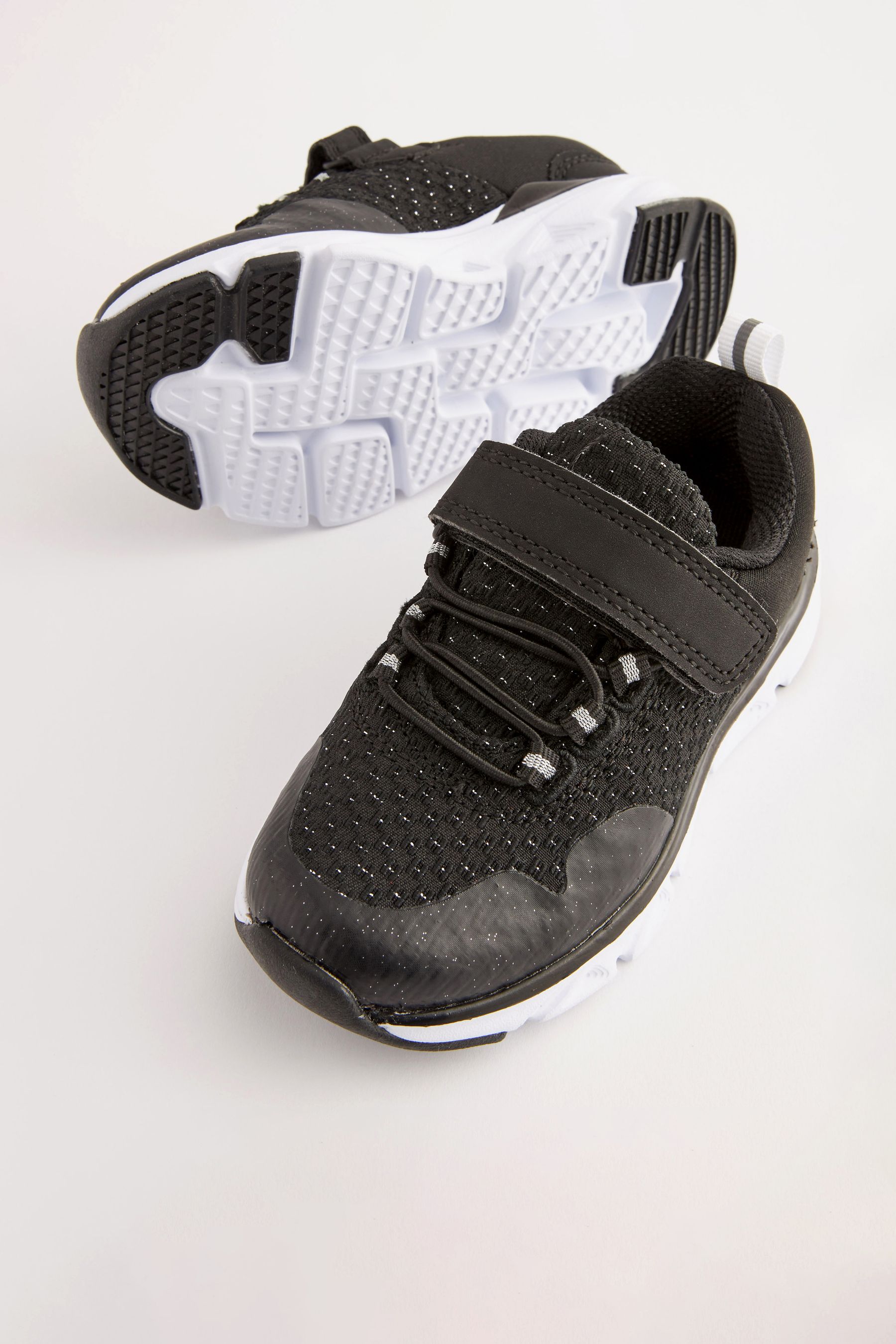 Buy Black Elastic Lace-Up Sports Trainers from the Next UK online shop