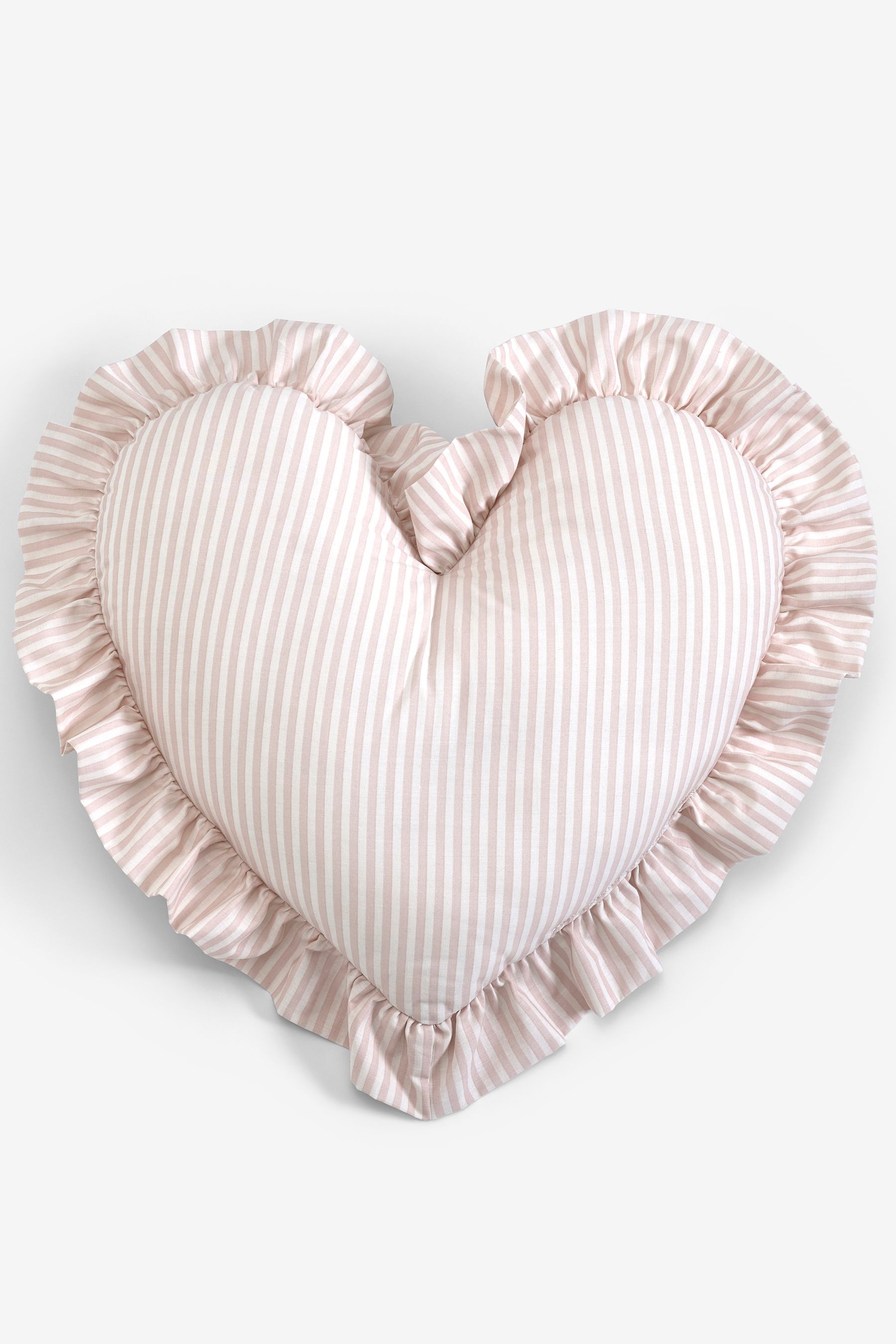 Buy Pink Ruffle Heart Stripe Cushion from the Next UK online shop