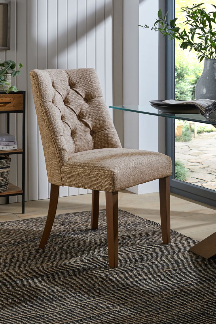 Buy Set of 2 Chunky Weave Mid Natural Wolton Walnut Effect Leg ...