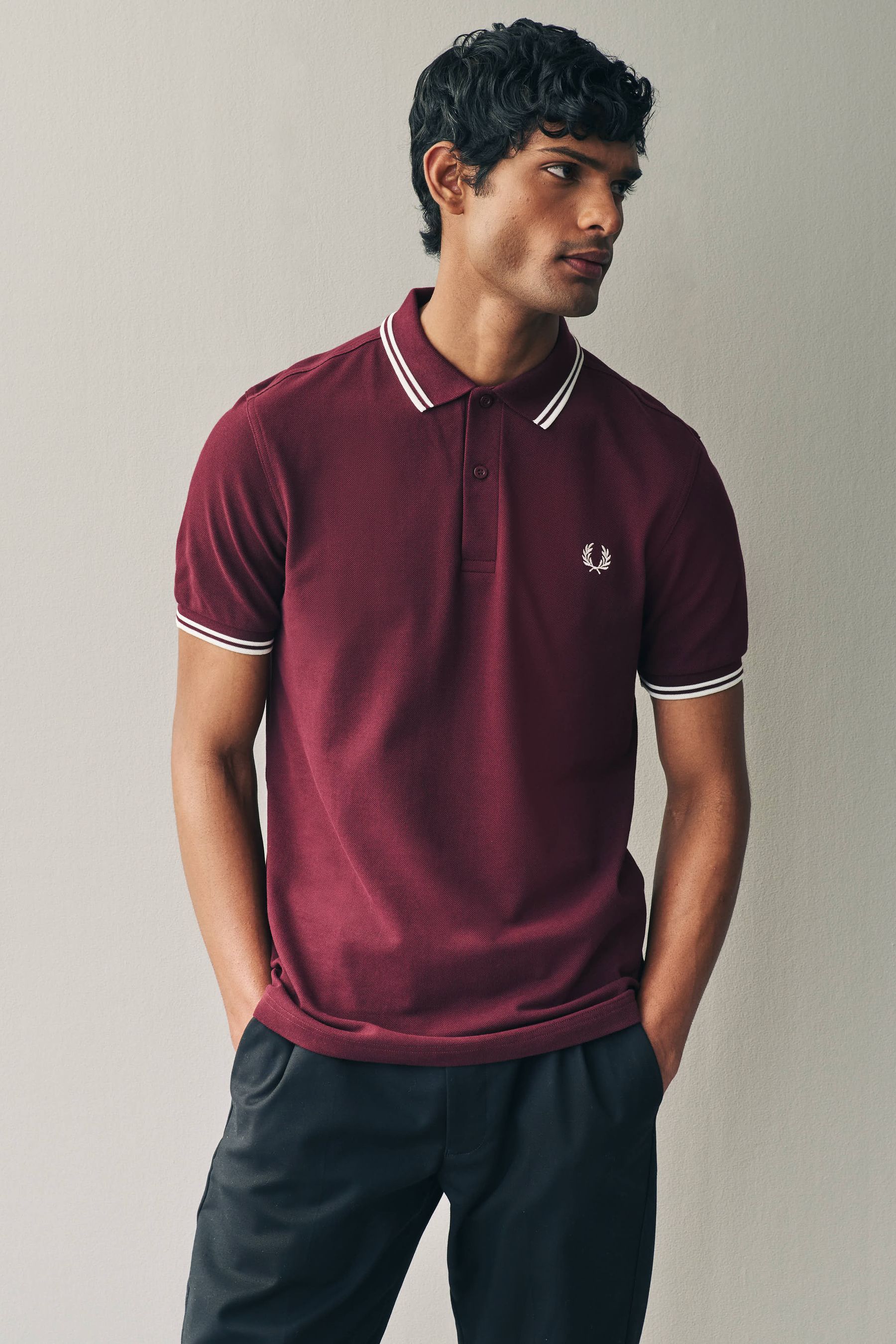 Buy Fred Perry Mens Twin Tipped 100% Cotton Polo Shirt from the Next UK ...