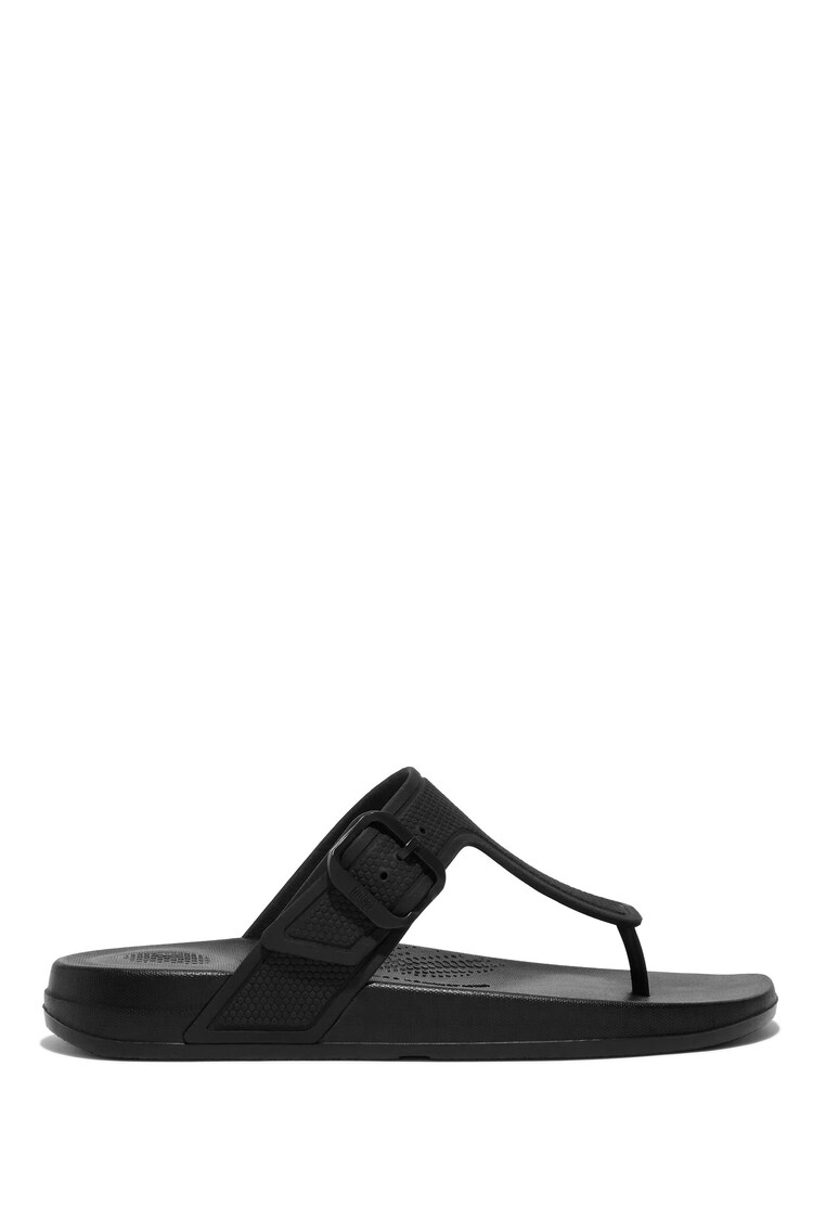 Buy FitFlop Black Iqushion Adjustable Buckle Flip-Flops from the Next ...