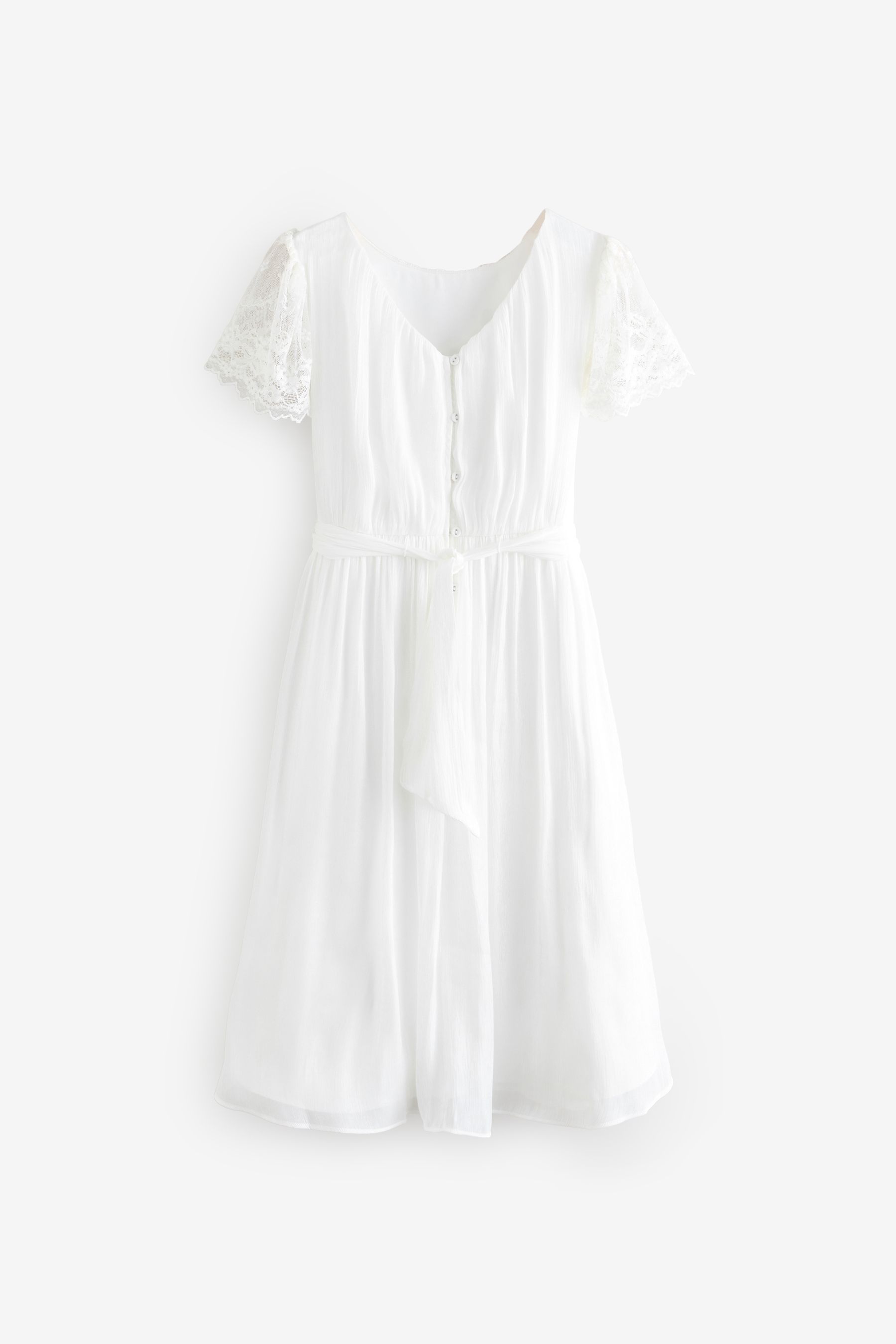 Buy Angel & Rocket White Lace Sleeve Aria Maxi Dress from the Next UK ...