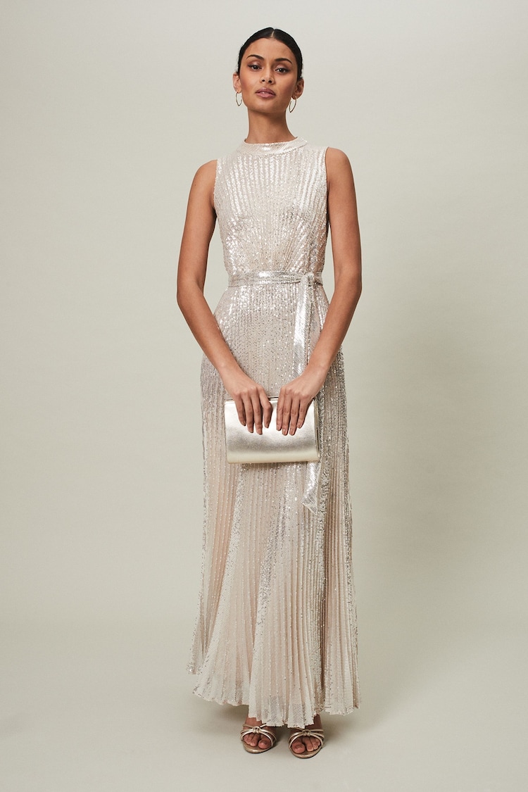 Buy Phase Eight Cream Simara Sequin Maxi Dress from Next Australia