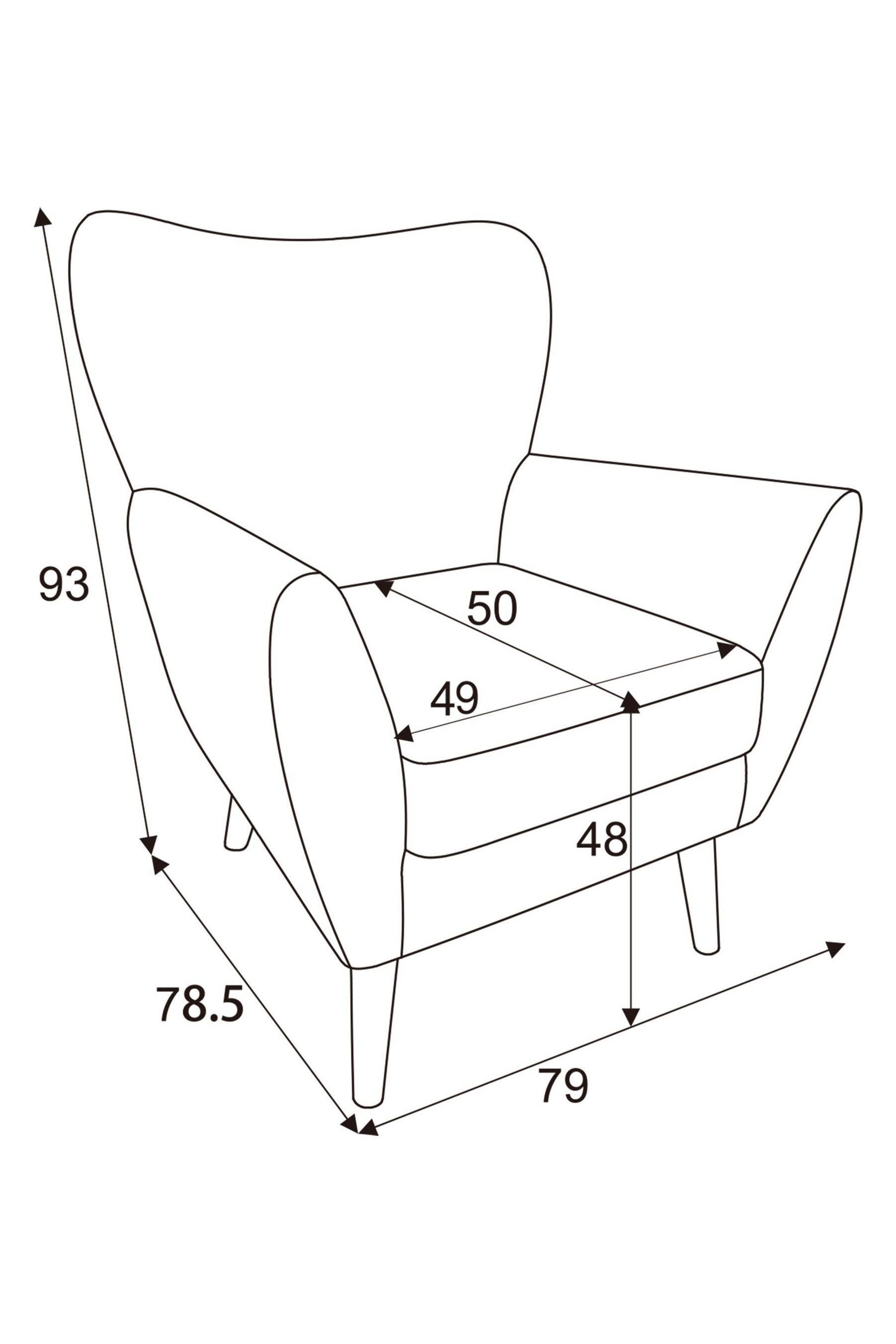 Buy Chunky Stripe Geo Natural Wilson II Highback Armchair from Next Ireland