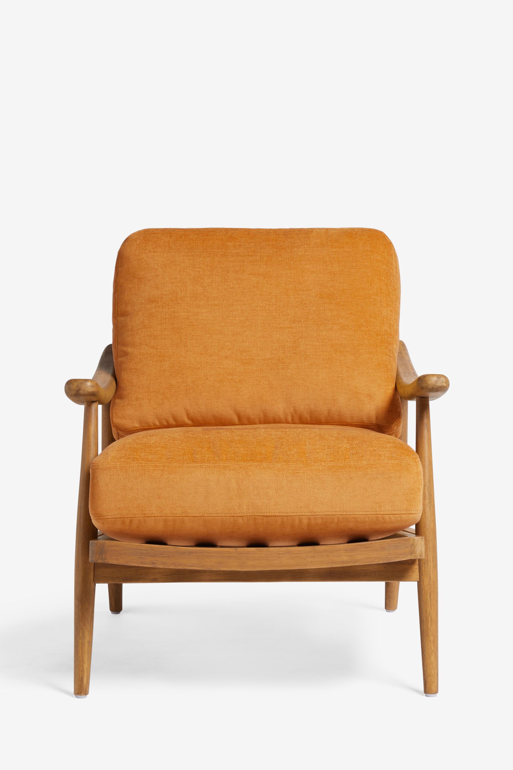 Buy Fine Chenille Ochre Yellow, Bronx Frame Hampton Wooden Accent Chair ...
