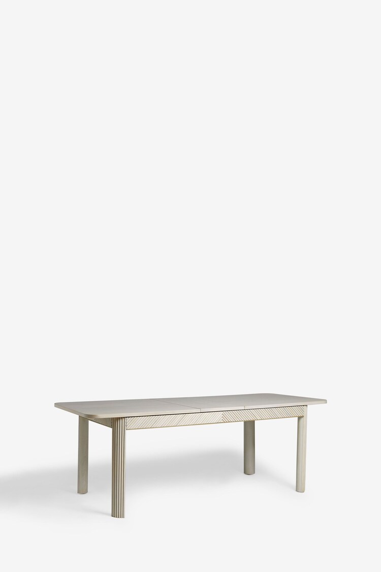 Buy Light Grey Valencia Mango Wood 6 to 8 Seat Extending Dining Table ...