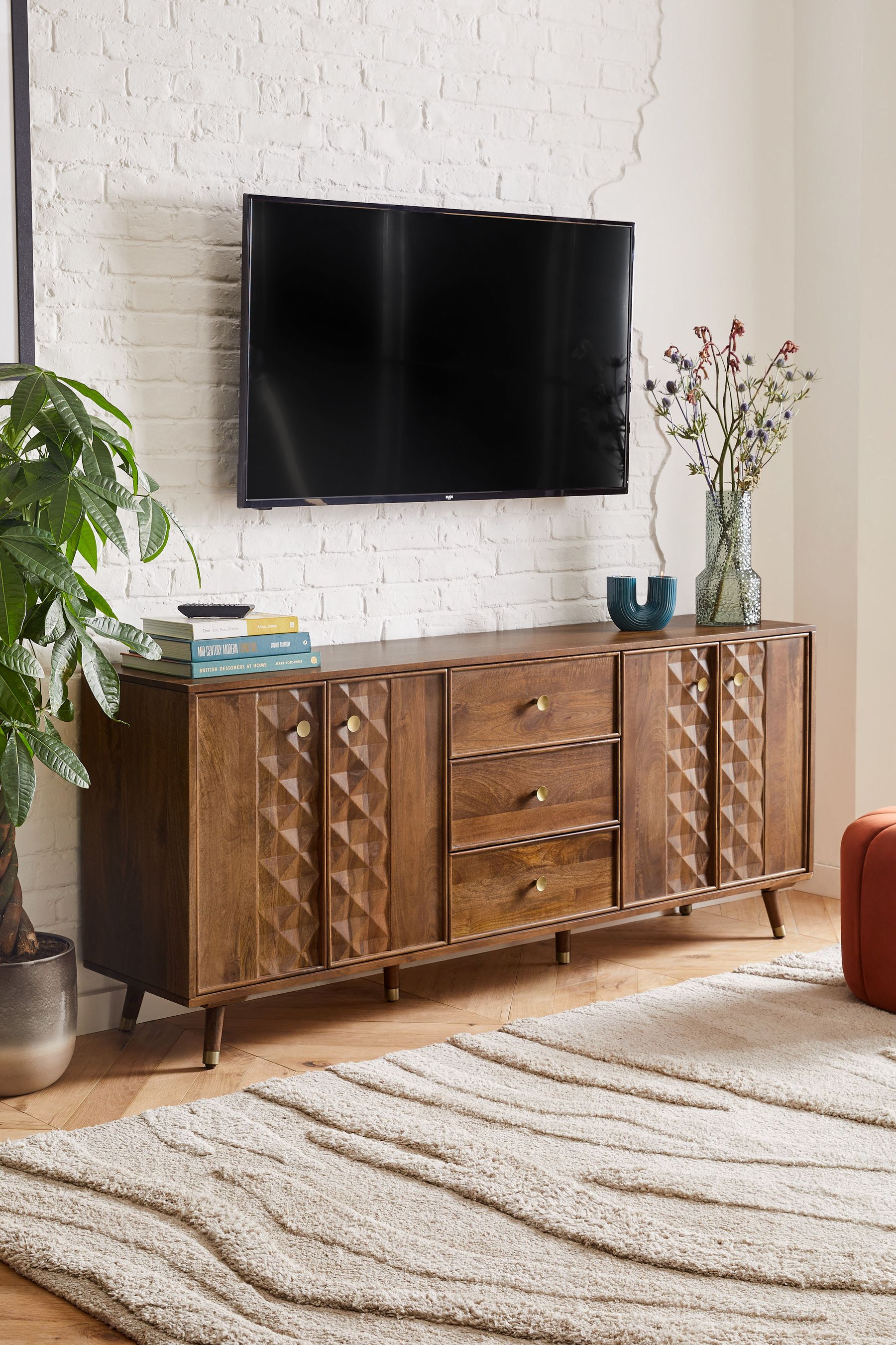 Buy Dark Lloyd Mango Wood Extra Large Sideboard from the Next UK online ...