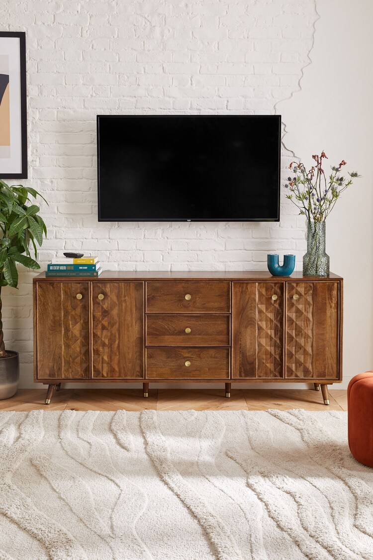 Buy Dark Lloyd Mango Wood Extra Large Sideboard from the Next UK online ...