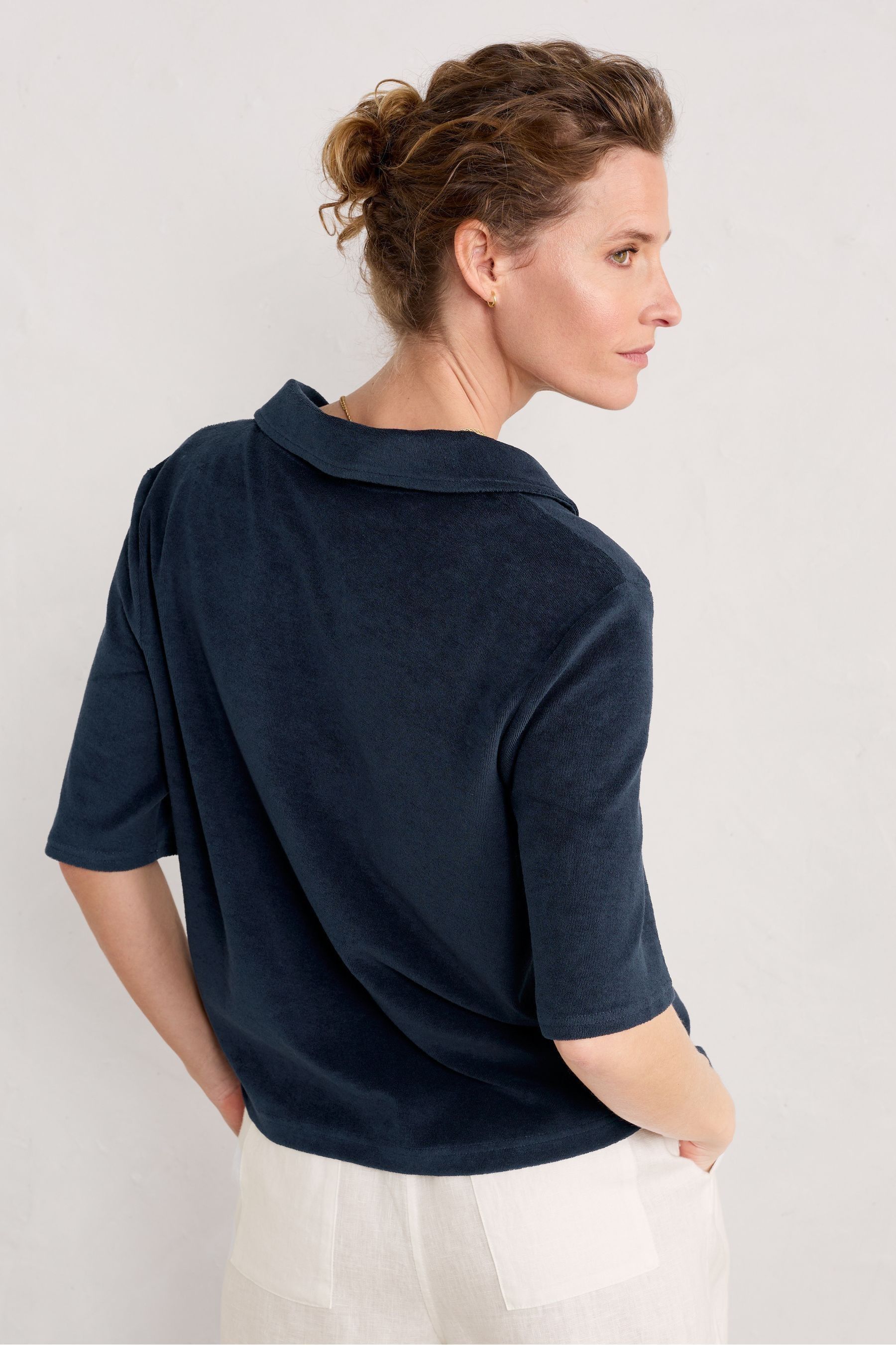 Buy Seasalt Cornwall Blue Sister Ship Terry Towelling Top from the Next ...