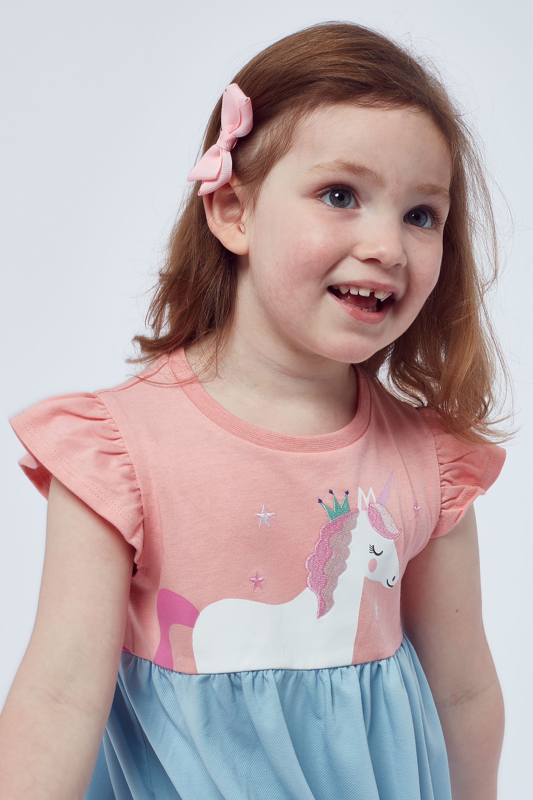 Buy Harry Bear Pink 100% Cotton Princess Unicorn Dress from the Next UK ...