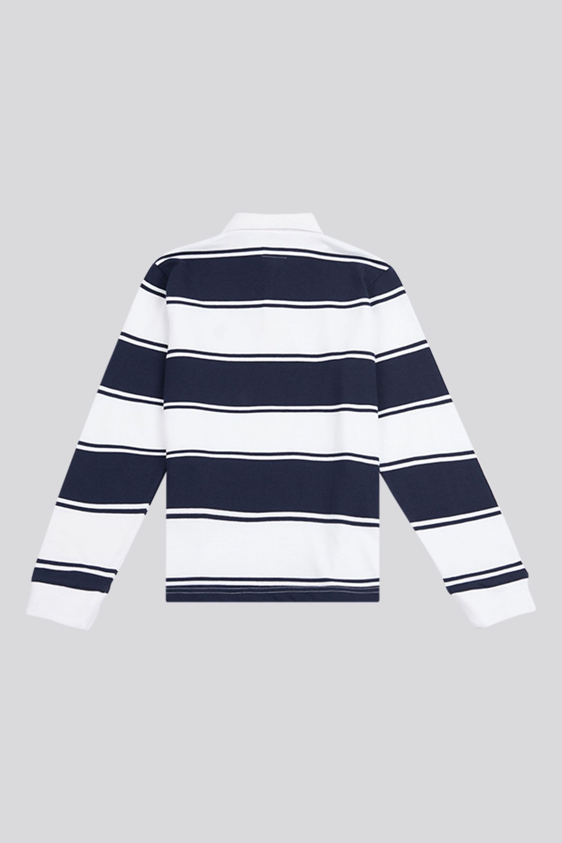 Buy U.S. Polo Assn. White Striped Boys Rugby 100% Cotton Shirt from the ...