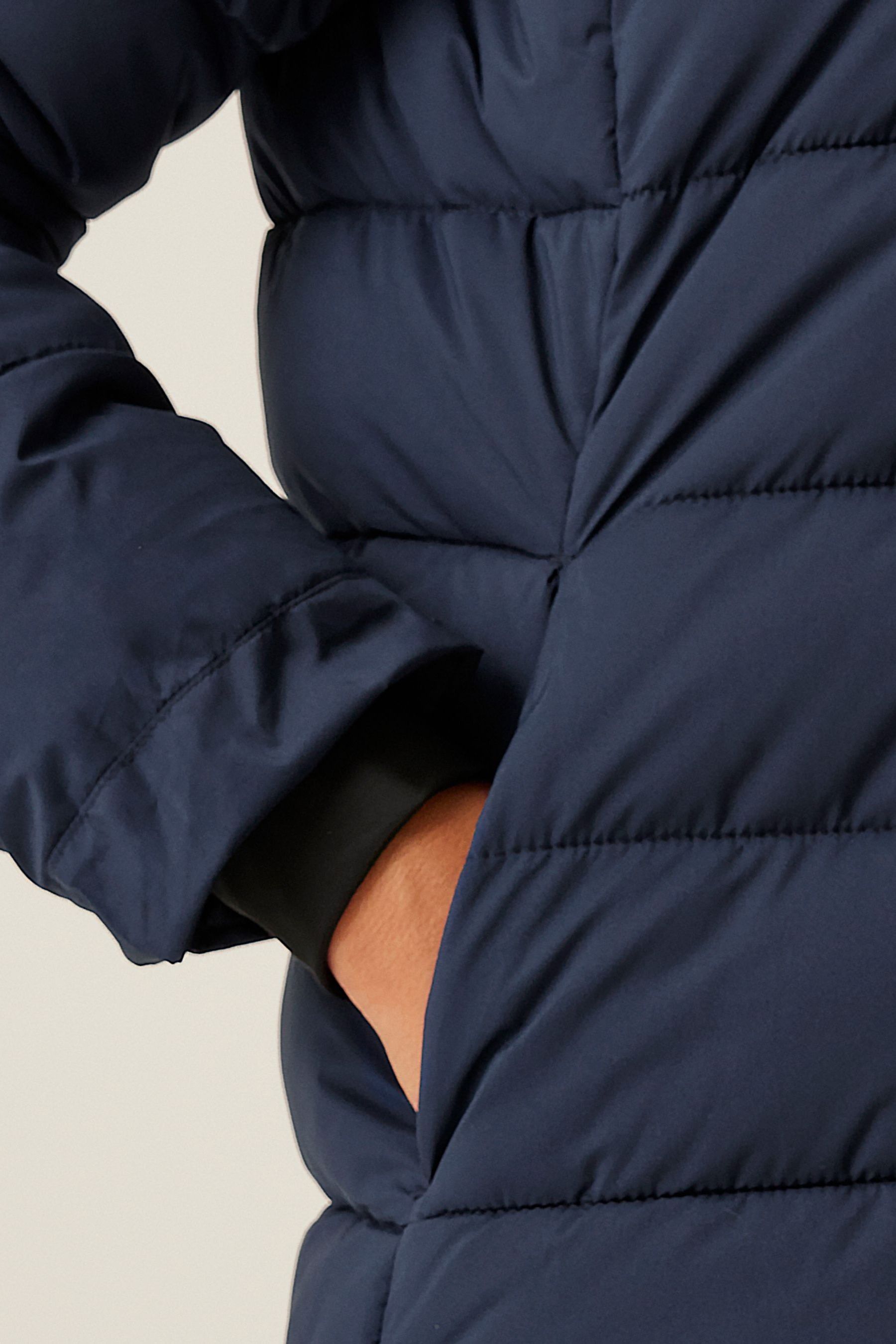 Buy Regatta Blue Shower Resistant Elender Long Padded Coat from the ...