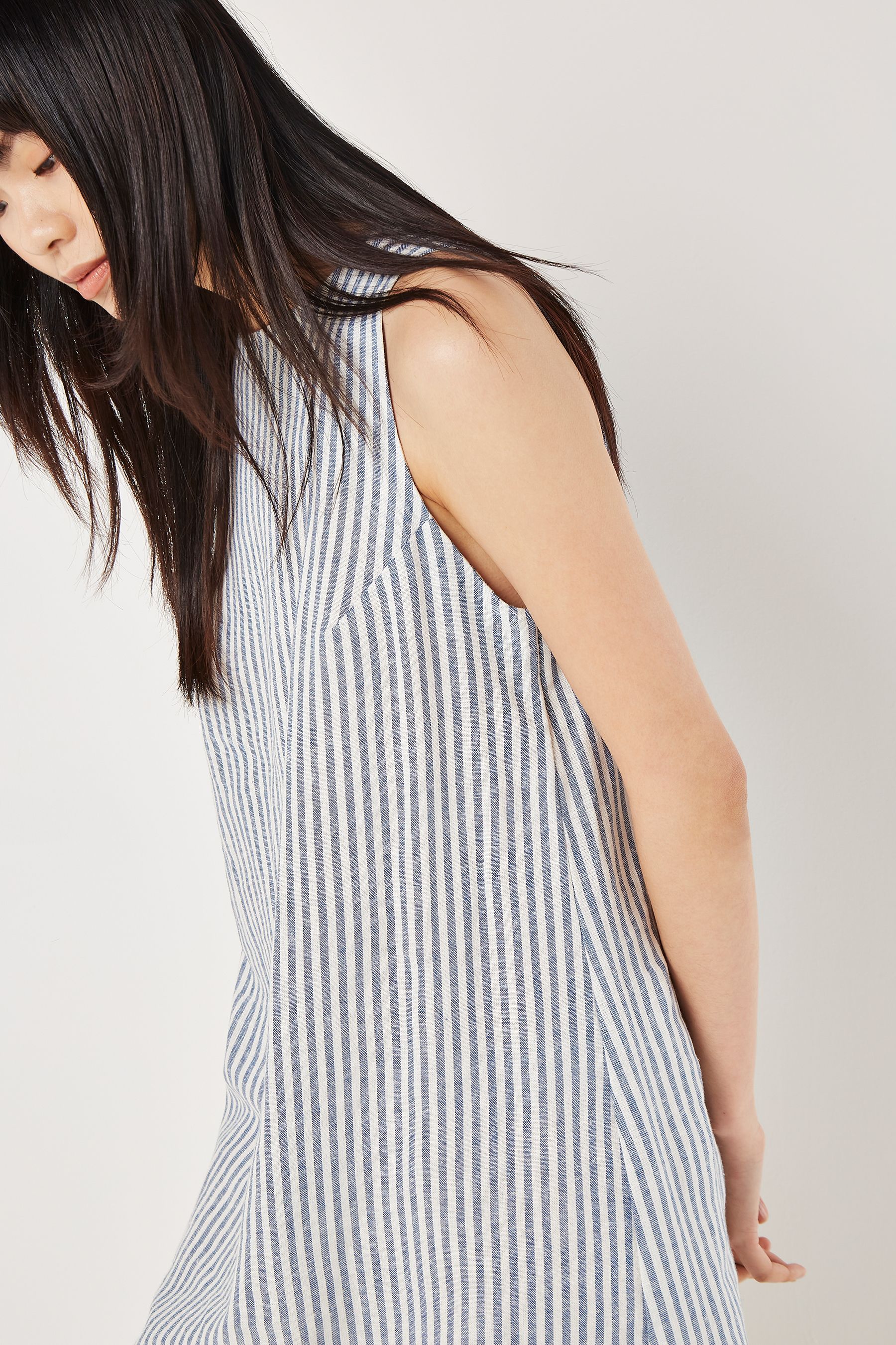 Buy Apricot Blue Oxford Stripe Shift Dress from the Next UK online shop