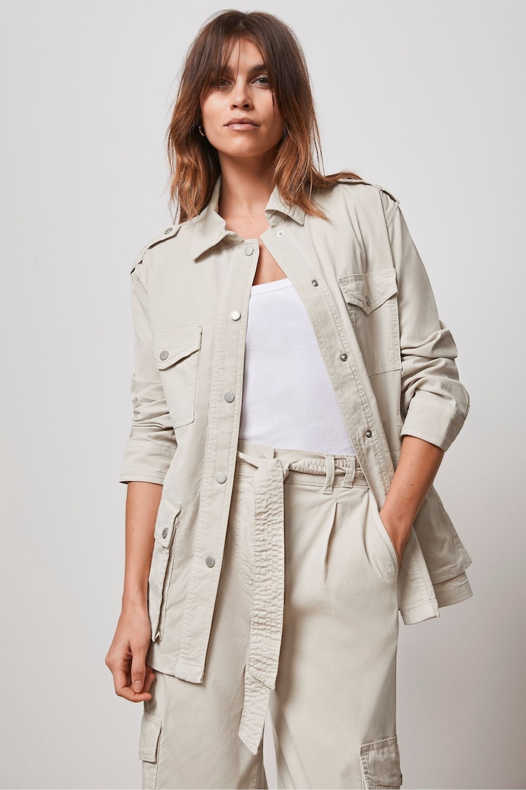 Buy Mint Velvet Cream Cotton Utility Jacket from the Next UK online shop