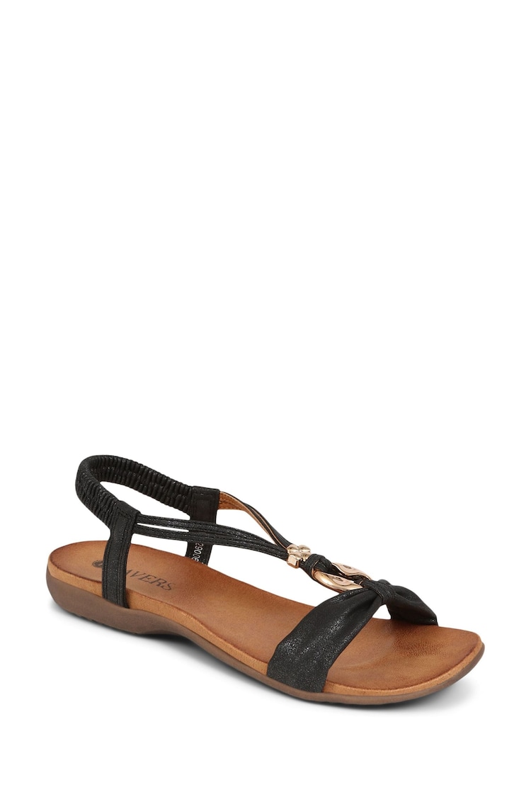 Buy Pavers Black Pavers Flat Strappy Sandals from the Next UK online shop