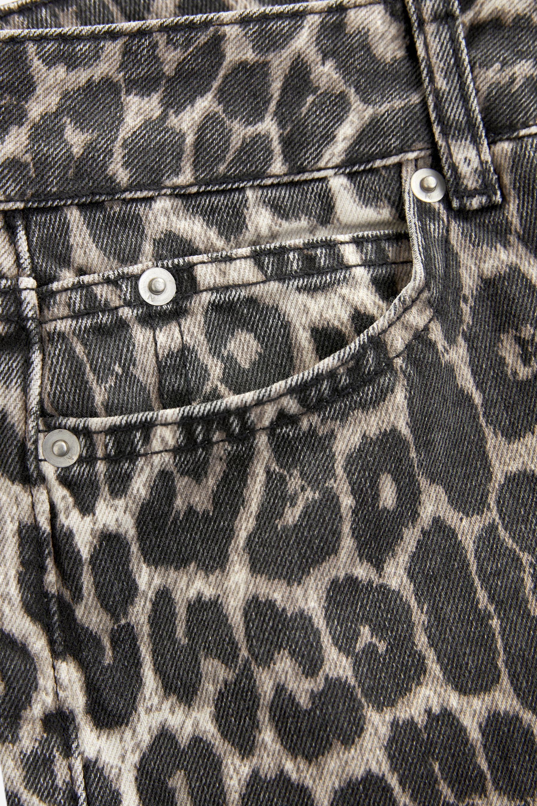 Buy Leopard Print Straight Leg 100% Cotton Jeans from the Next UK ...