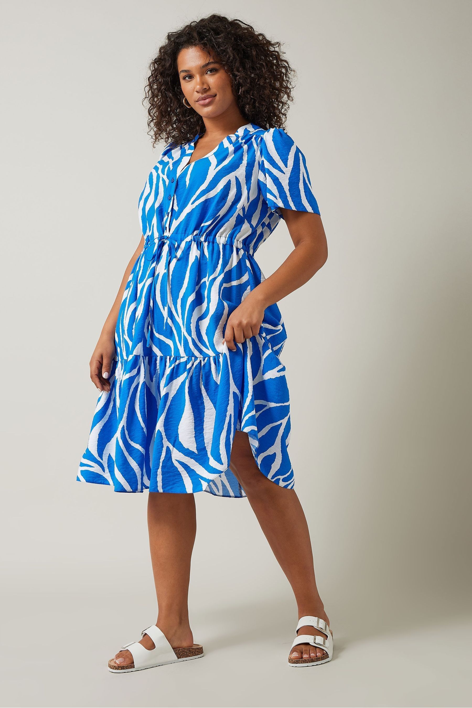 Buy Evans Abstract Midi Shirt Dress from the Next UK online shop