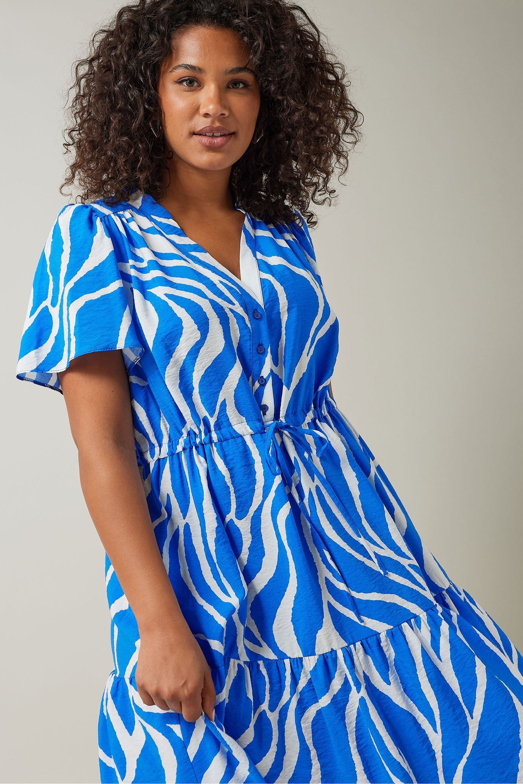 Buy Evans Abstract Midi Shirt Dress from the Next UK online shop