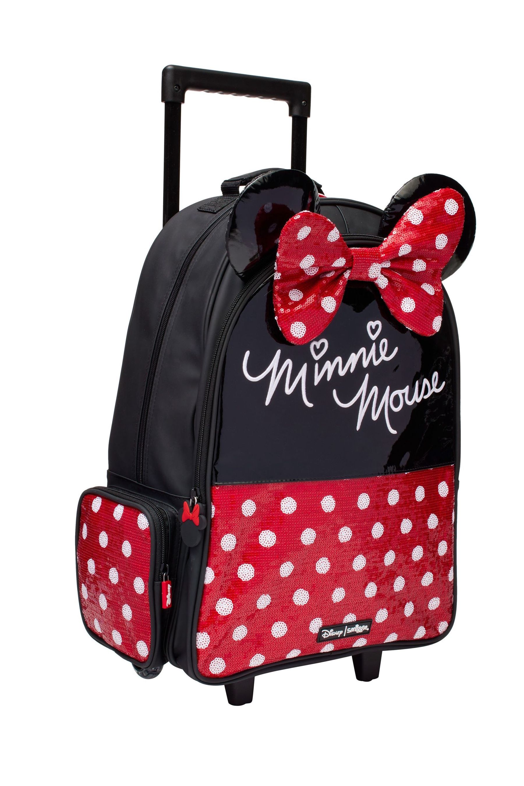 Buy Smiggle Red Minnie Mouse Suitcase Trolley Backpack With Light Up ...