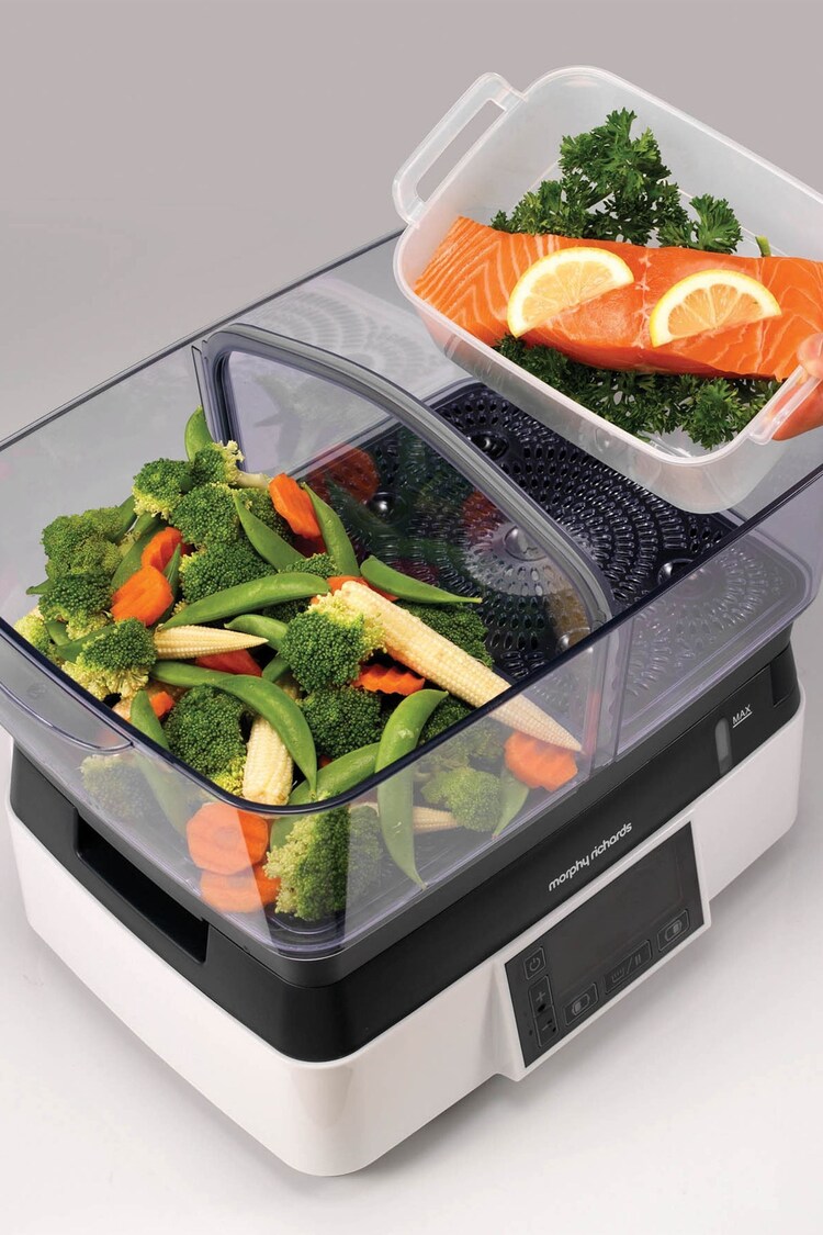 Buy Morphy Richards White 6L Compact Intellisteam Food Steamer from the ...