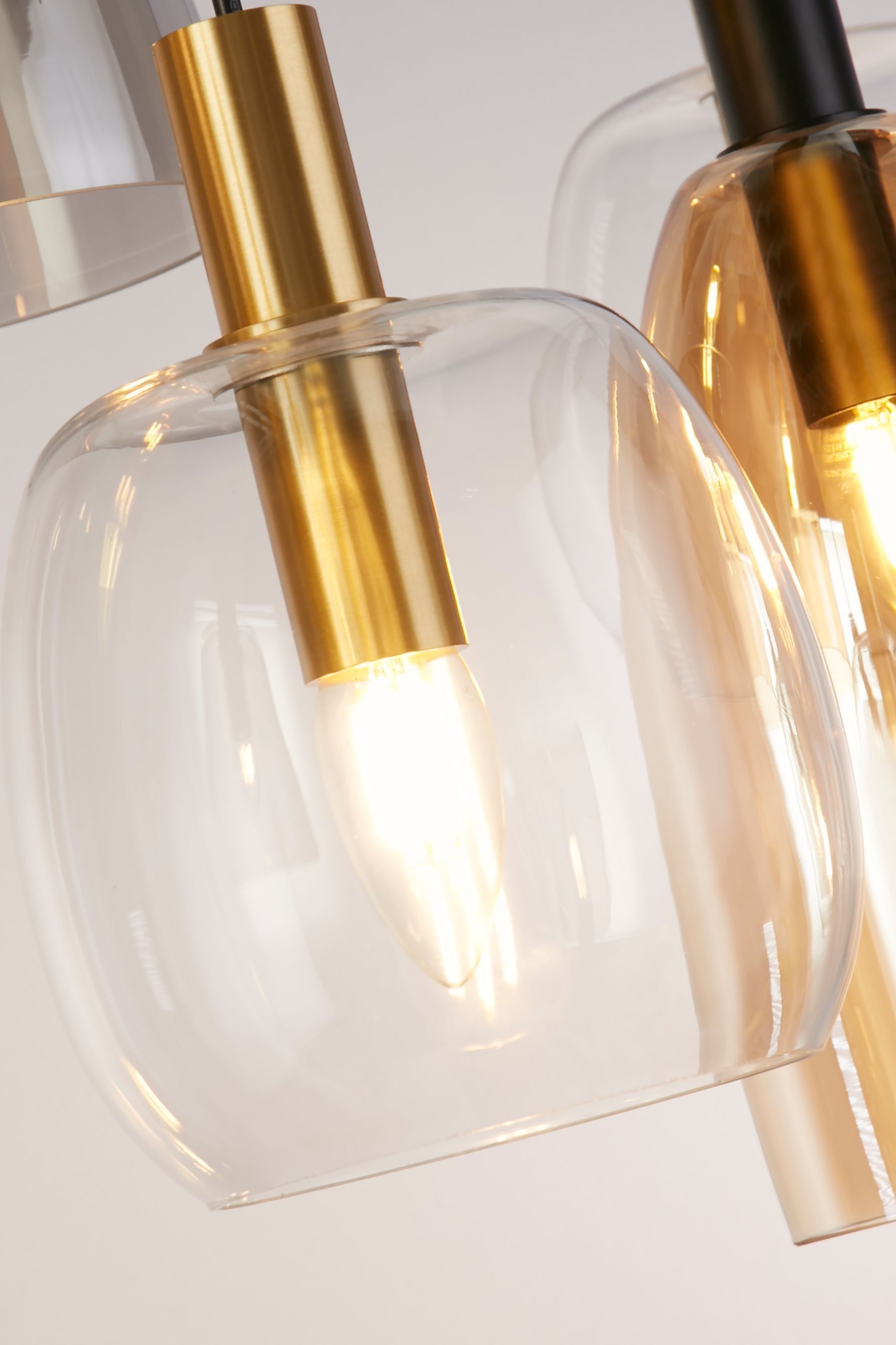 Buy Searchlight Black Dakota 6 Light Multi-Drop Pendant Ceiling Light ...