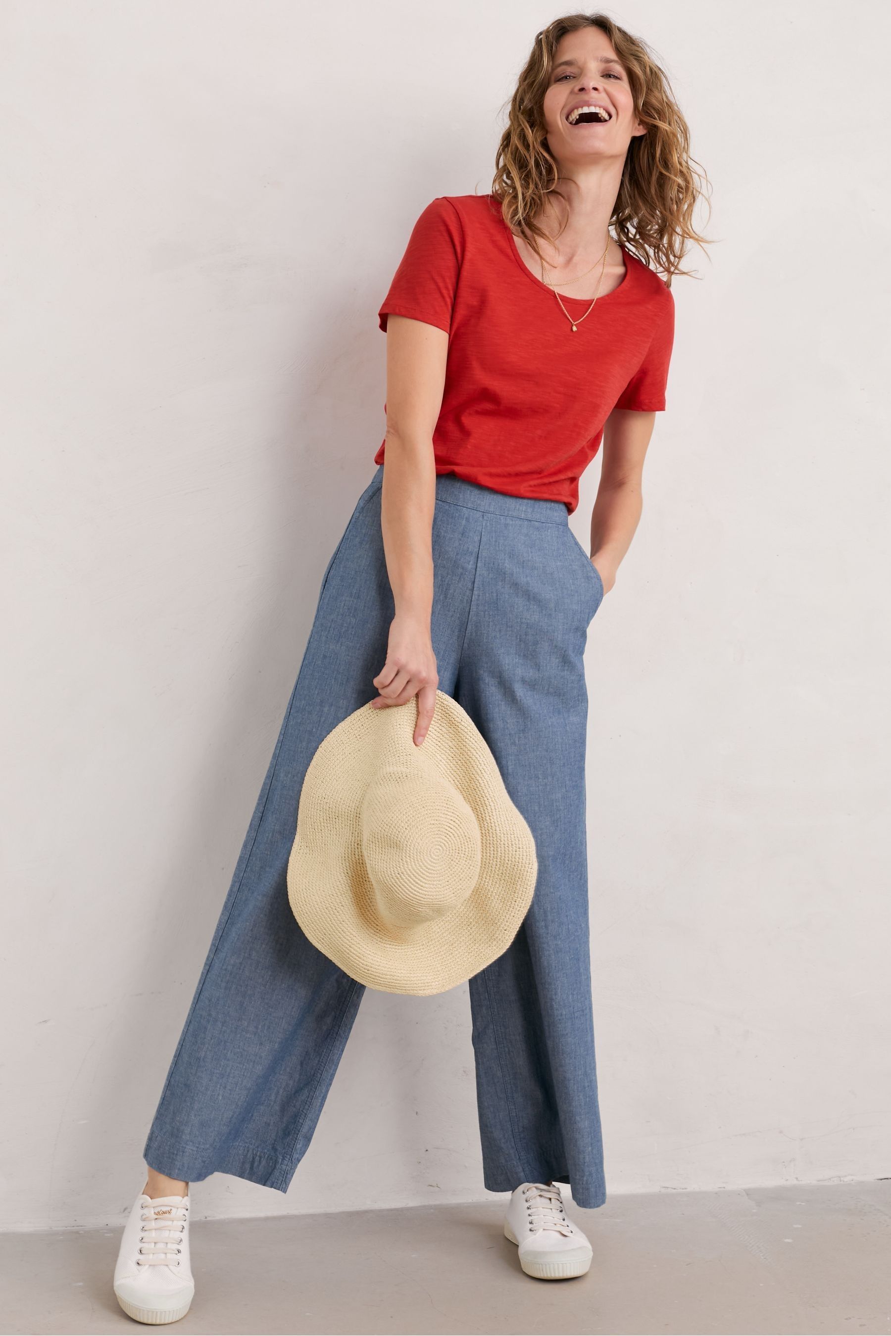 Buy Seasalt Cornwall Red Camerance Scoop Neck T-Shirt from the Next UK ...