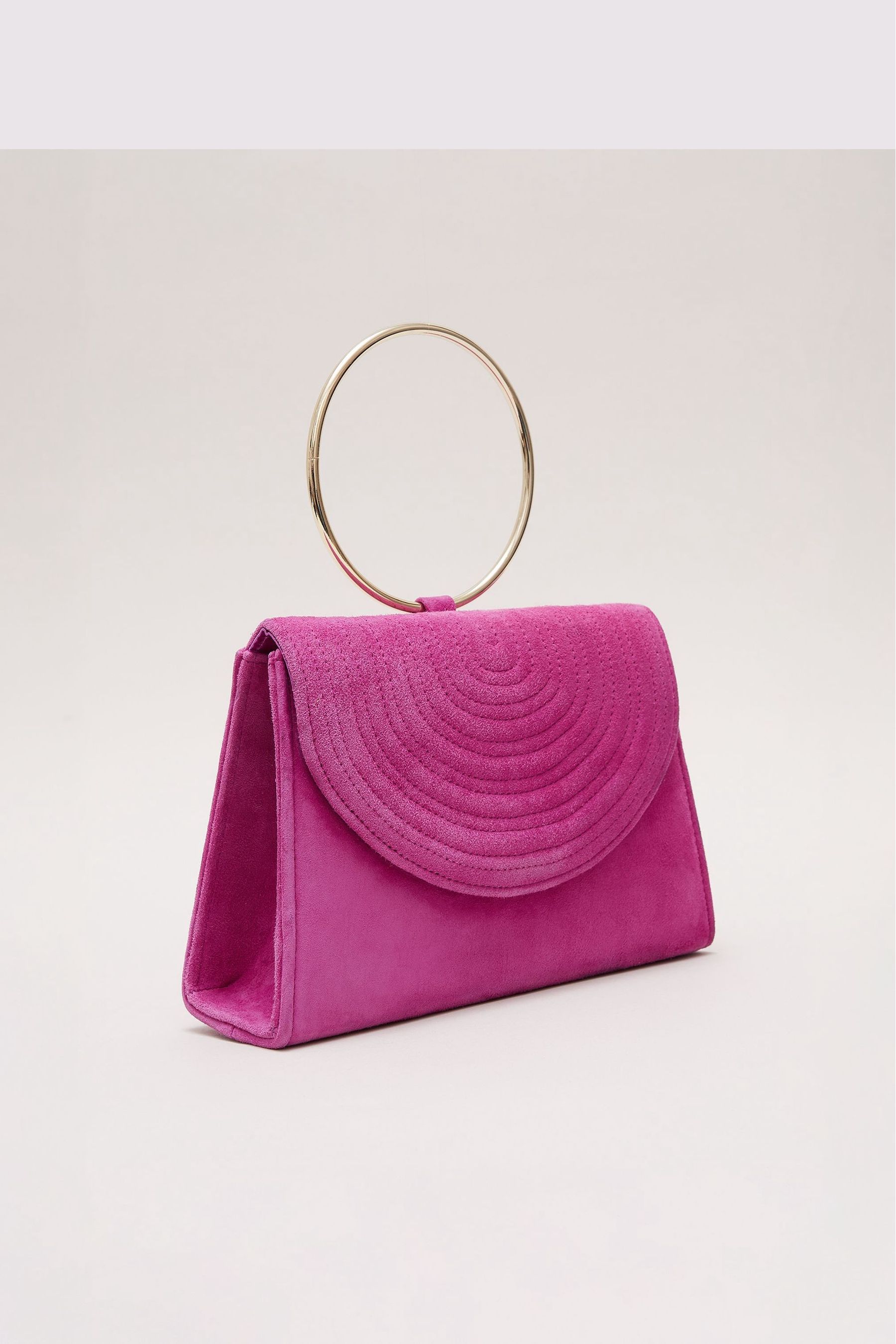 Buy Phase Eight Pink Ring Handle Suede Mini Bag from the Next UK online ...
