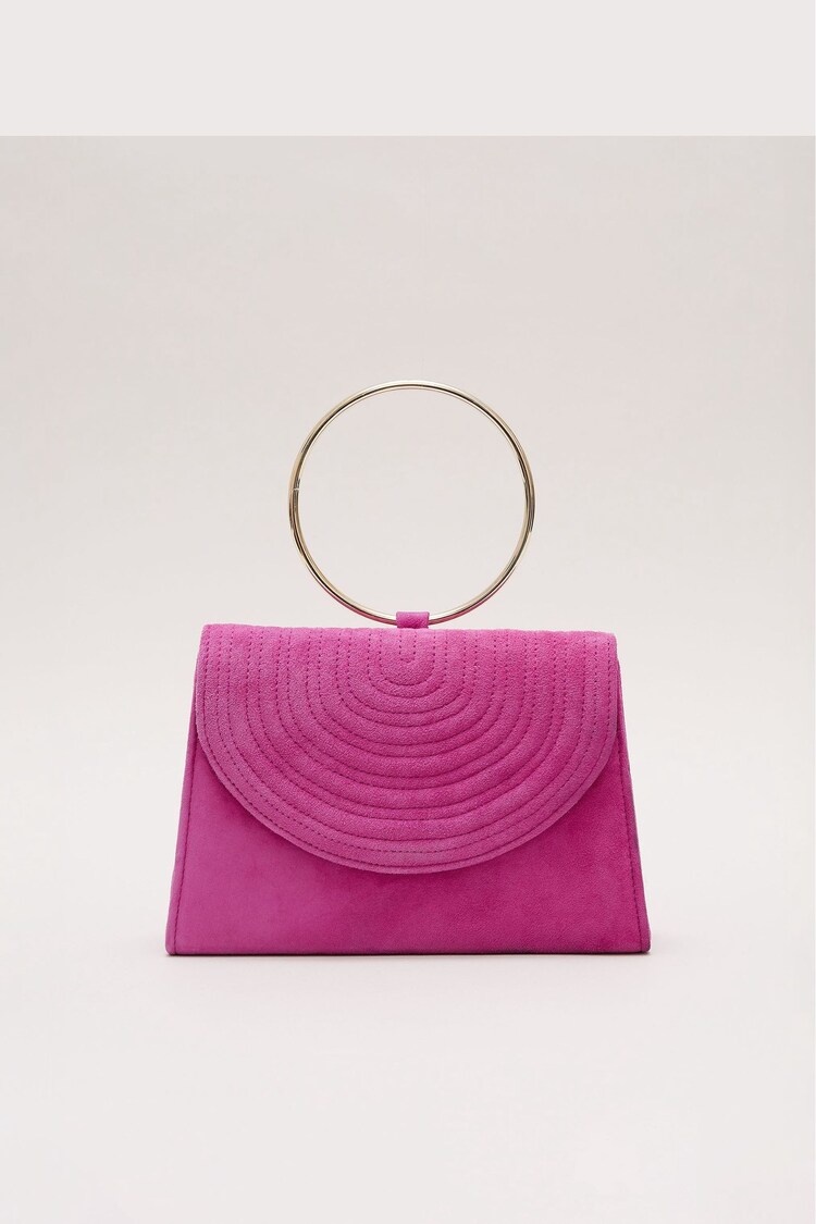 Buy Phase Eight Pink Ring Handle Suede Mini Bag from the Next UK online ...