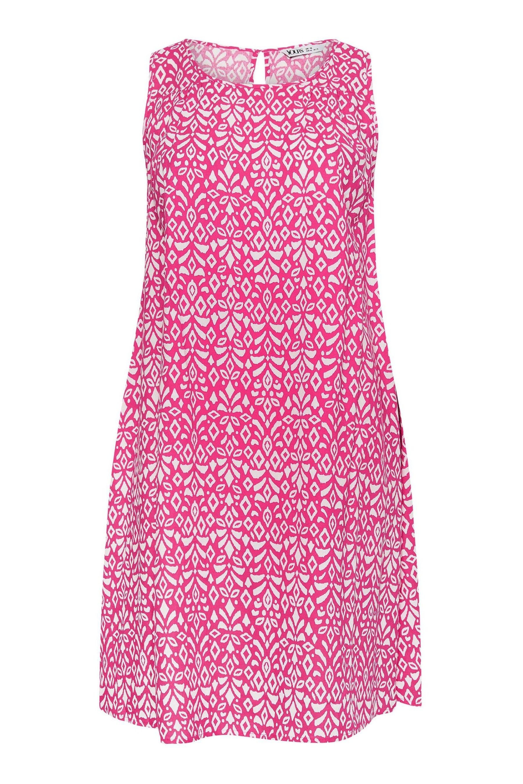 Buy Yours Curve Pink Sleeveless Swing Dress from the Next UK online shop