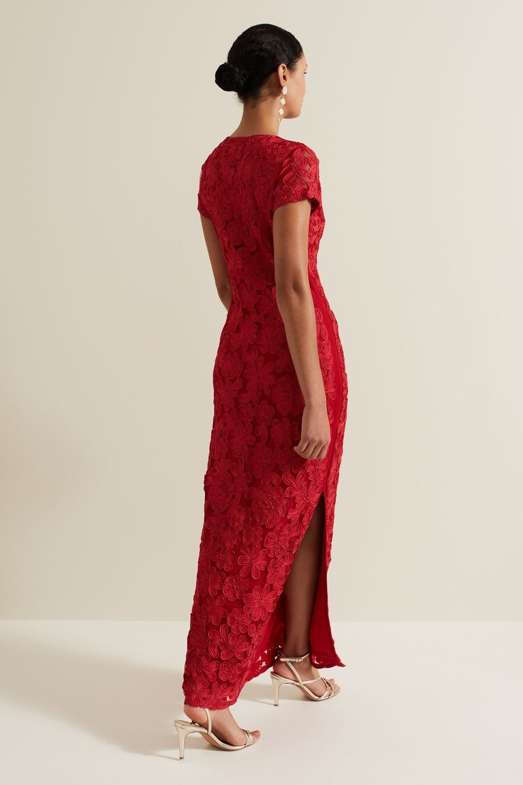 Buy Phase Eight Red Janice Tapework Maxi Dress from the Next UK online shop