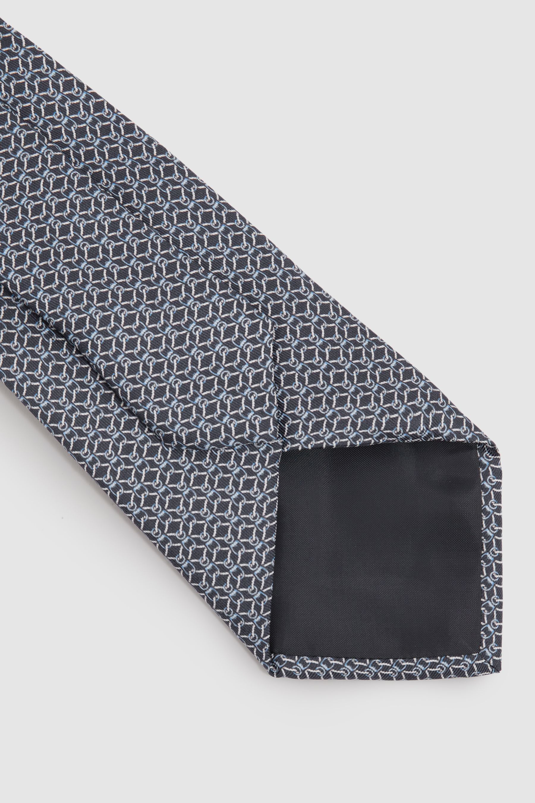 Buy Reiss Navy Orta Silk Chain Pattern Tie from the Next UK online shop