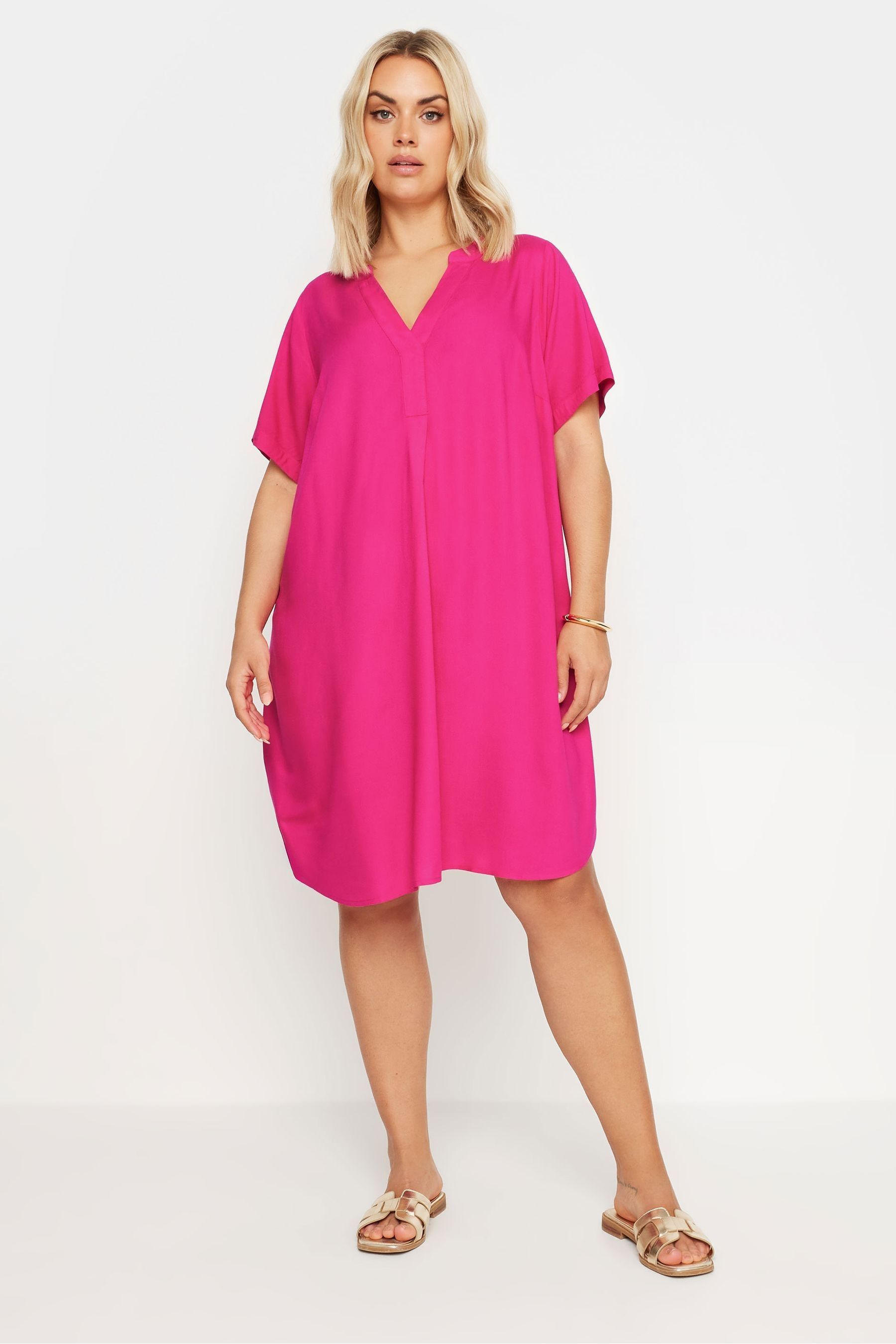 Buy Yours Curve Pink Tunic Dress from the Next UK online shop