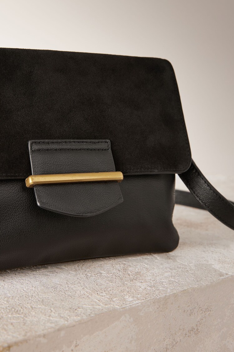 Buy Black Leather Cross-Body Bag from the Next UK online shop