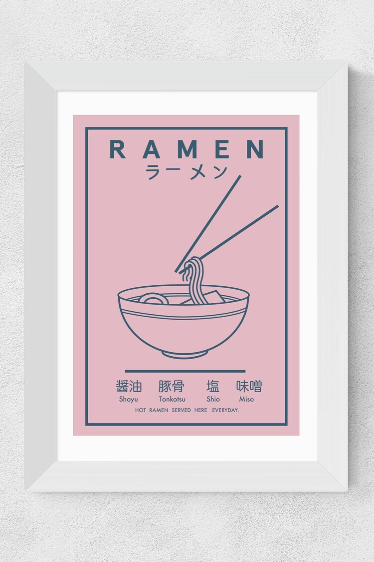 Buy East End Prints White Ramen Food Poster by Violet Studio from the ...