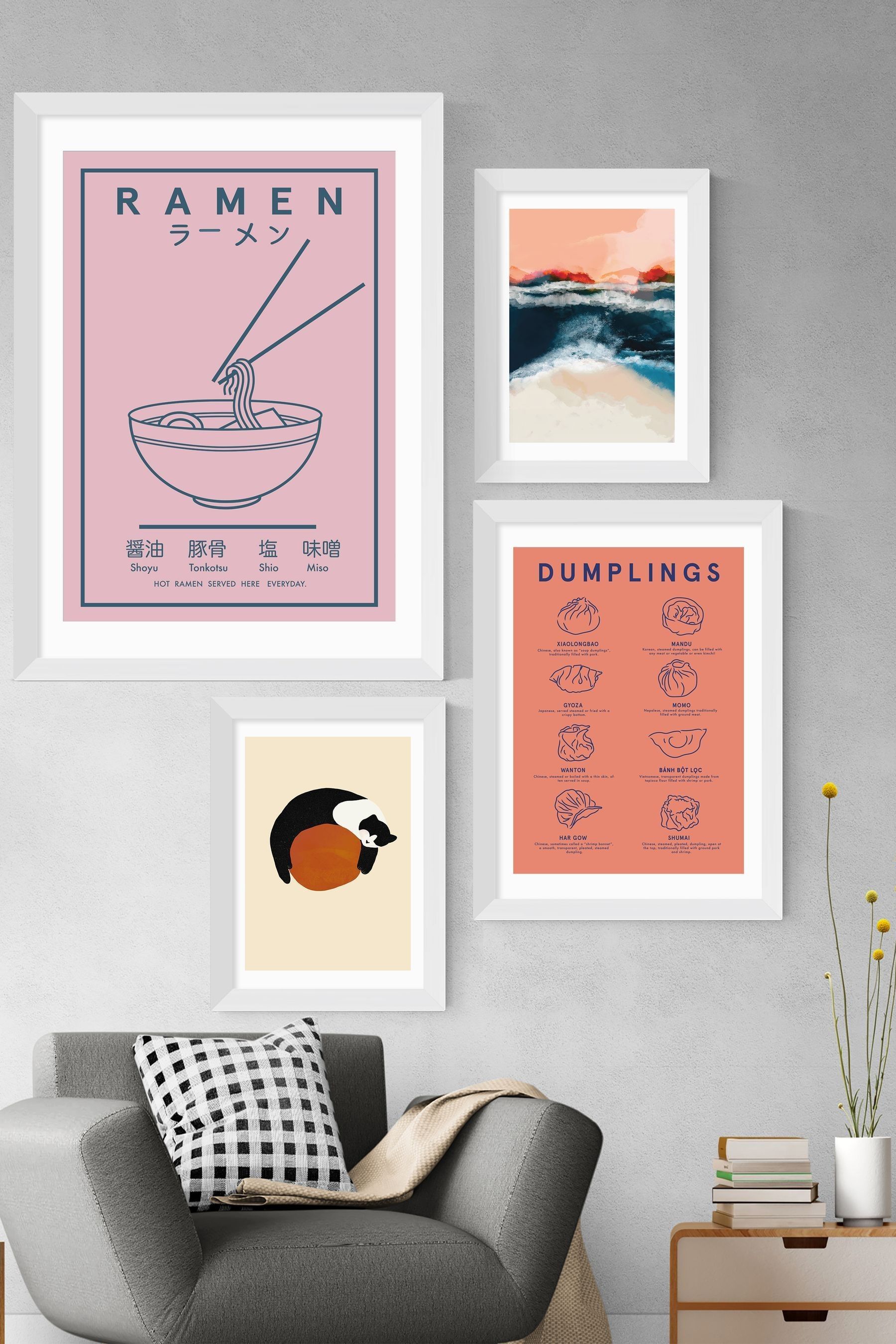Buy East End Prints White Ramen Food Poster by Violet Studio from the ...