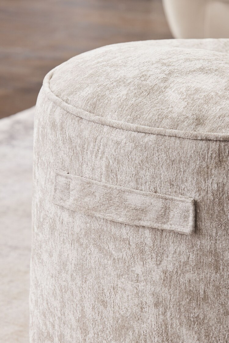Buy Silver Pouffe With Handles from the Next UK online shop