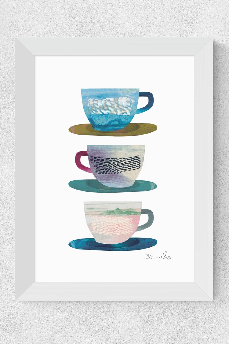 Buy East End Prints White Coffee Cups Framed Art Print from the Next UK ...