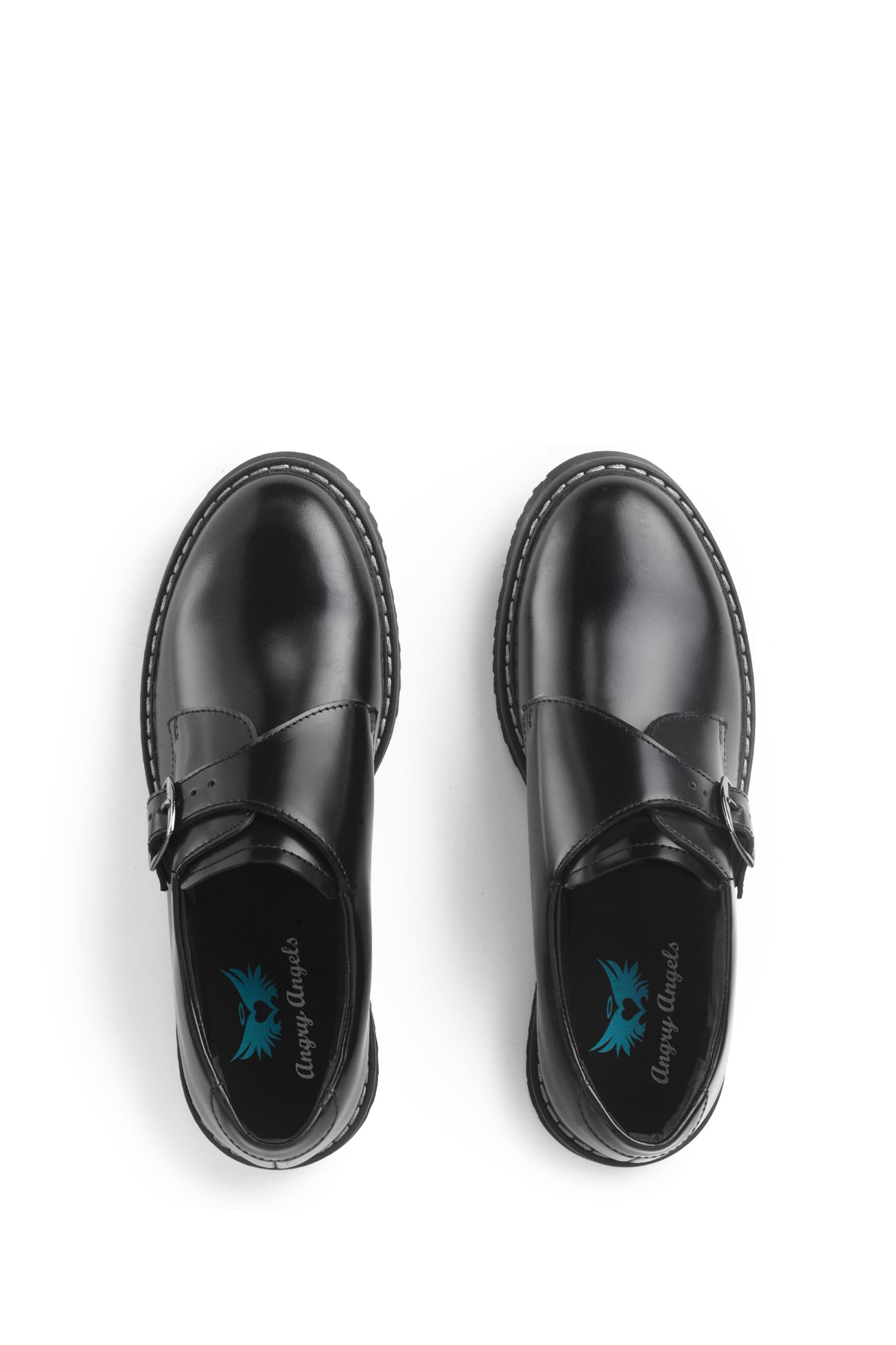 Buy Start-Rite Eclipse Leather Monk Buckle School Black Shoes from the ...
