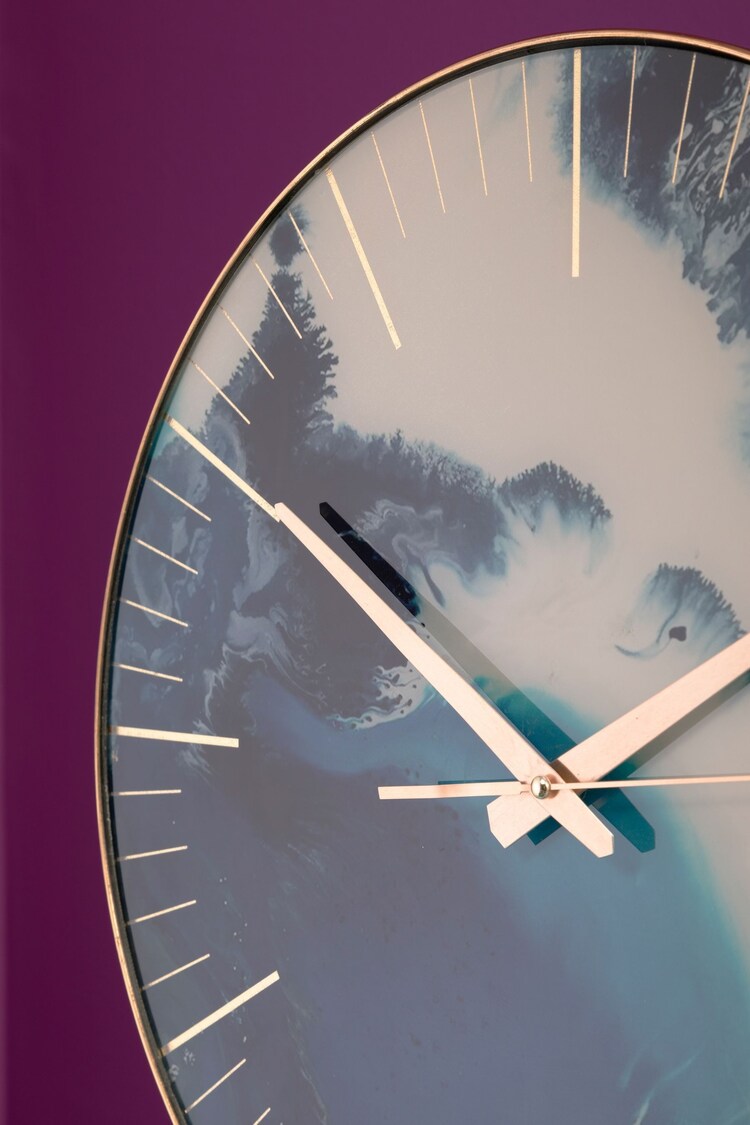 Buy Fifty Five South Blue Celina Abstract Wall Clock from the Next UK ...