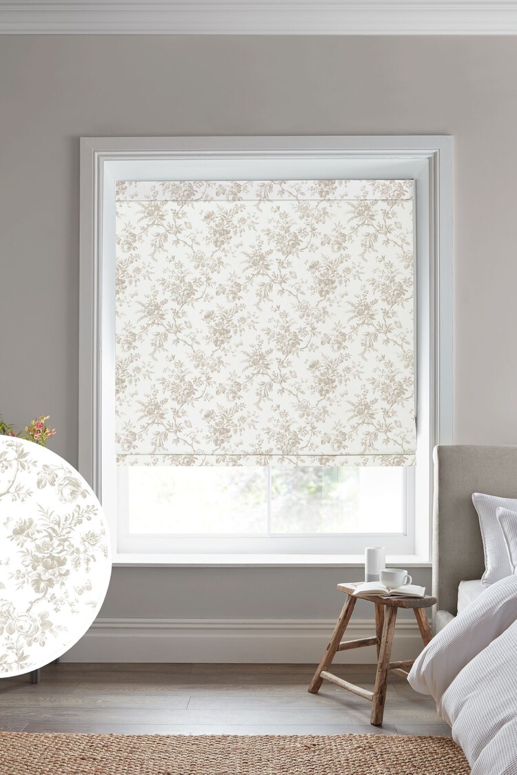 Buy Laura Ashley Dover Grey Walled Garden Made to Measure 100% Cotton ...